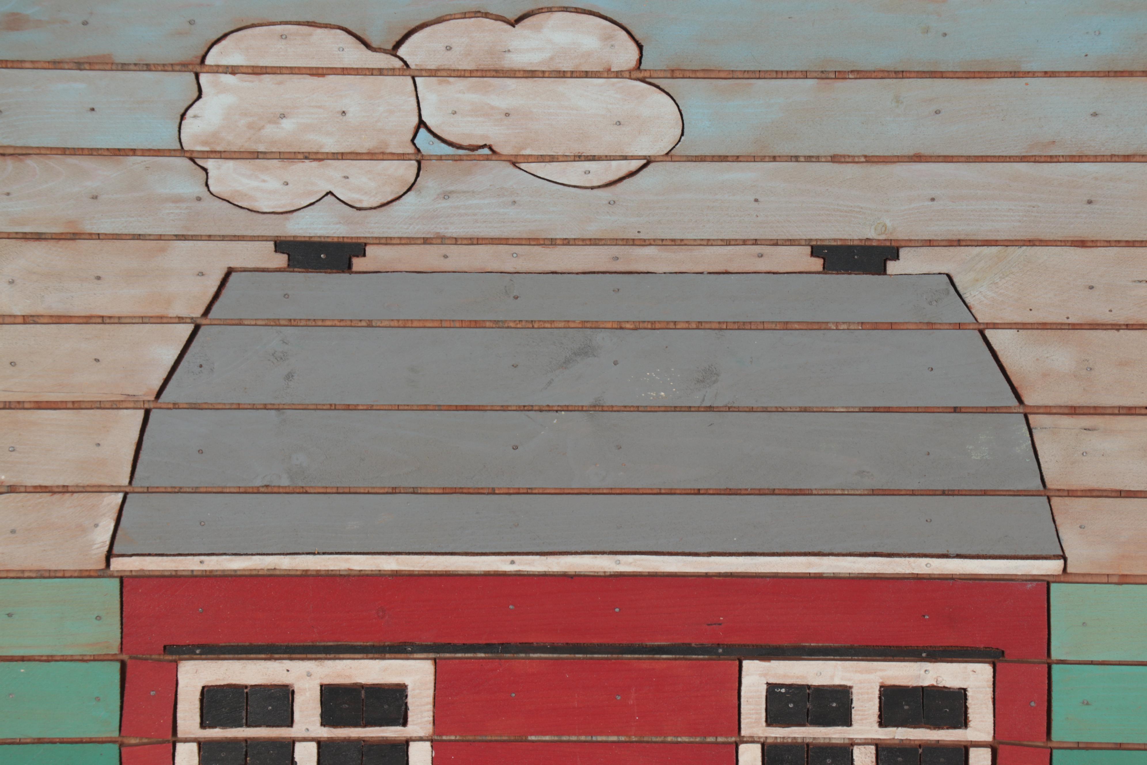 Folk Art Oil Painting "The Barn Foxberry Farm," 1982 | EBTH