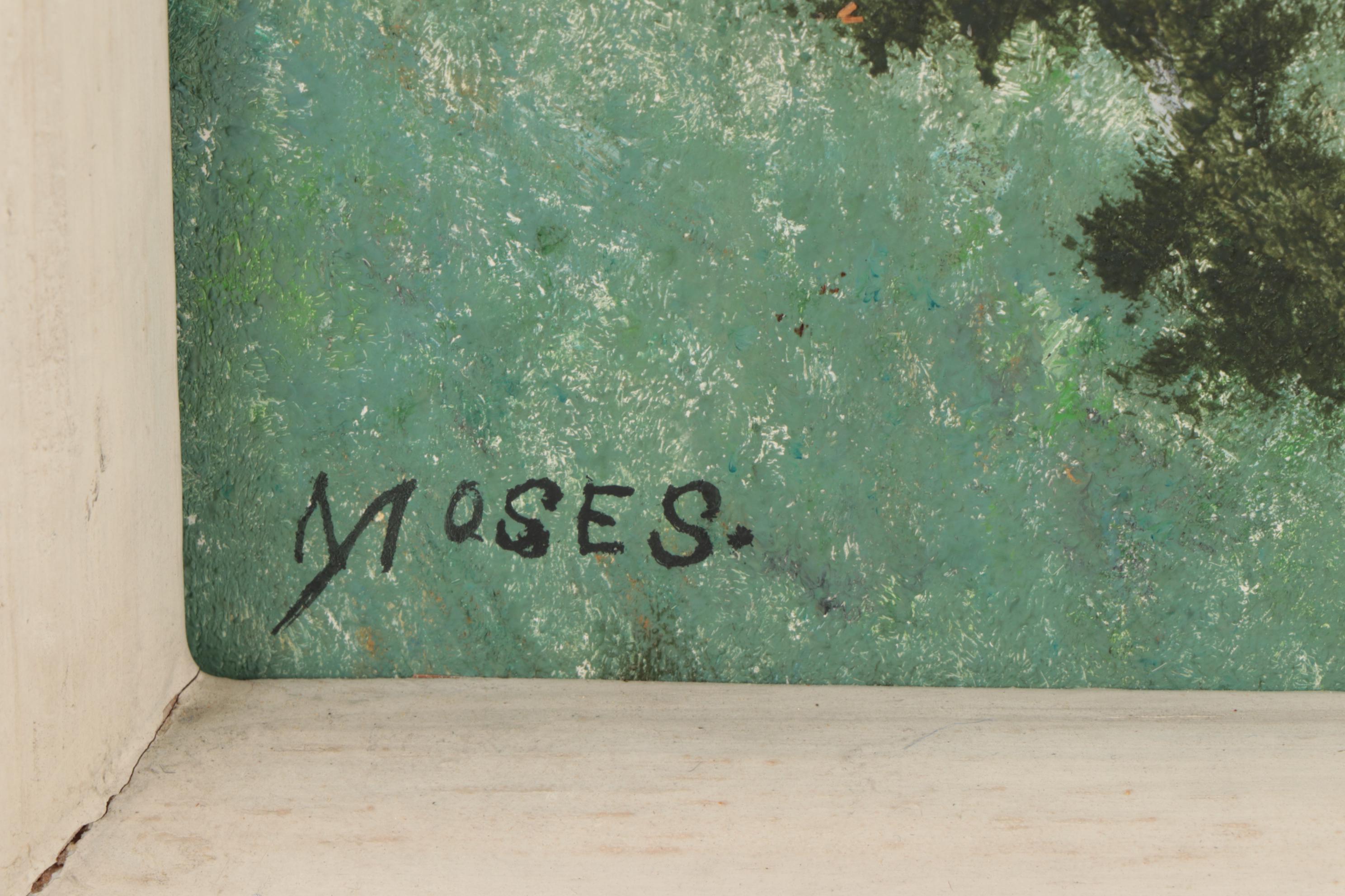 Grandma Moses Folk Tempera Painting "The Sycamore Farm," 1944 | EBTH