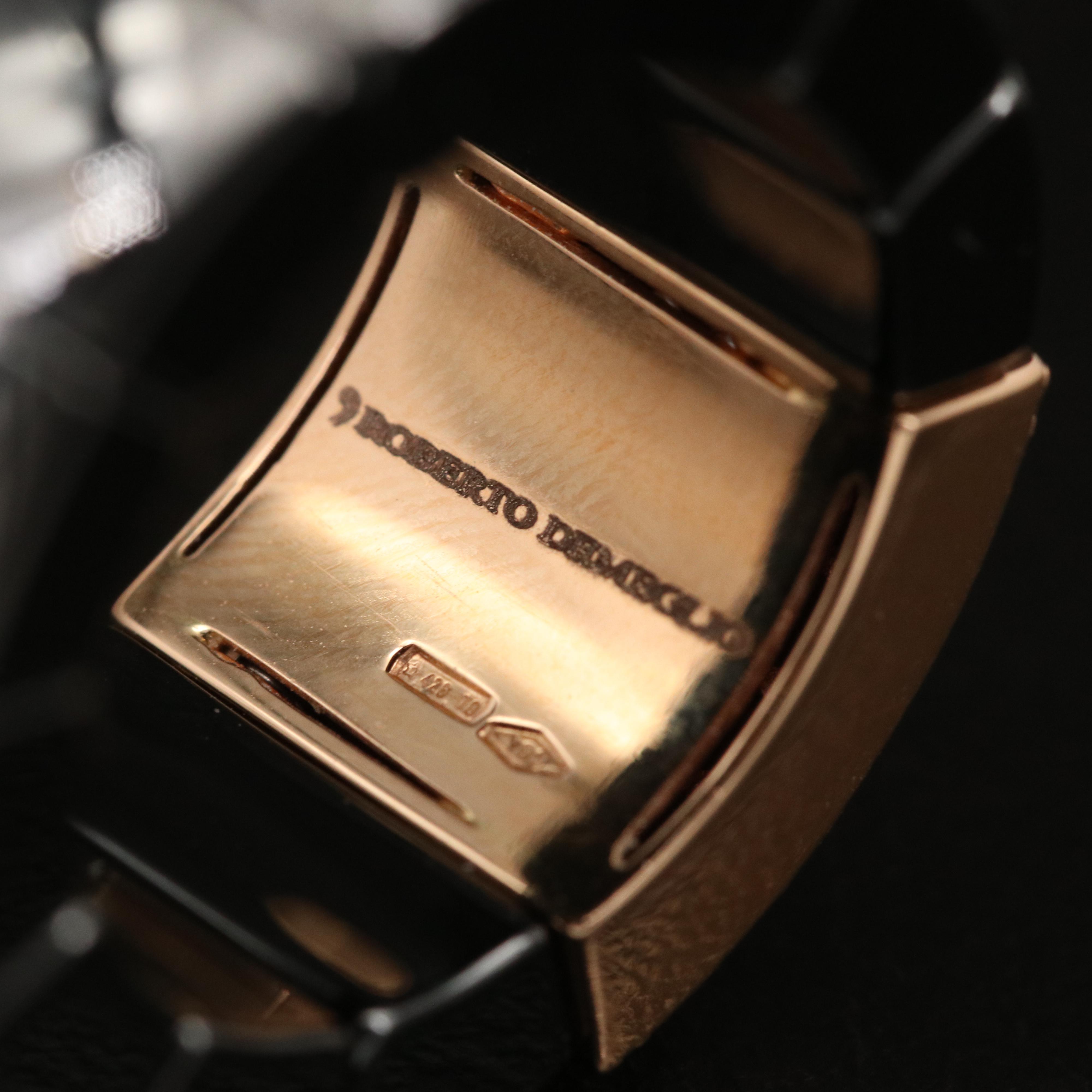 Roberto Demeglio 18K Pavé Diamond and Ceramic Expandable Ring | EBTH