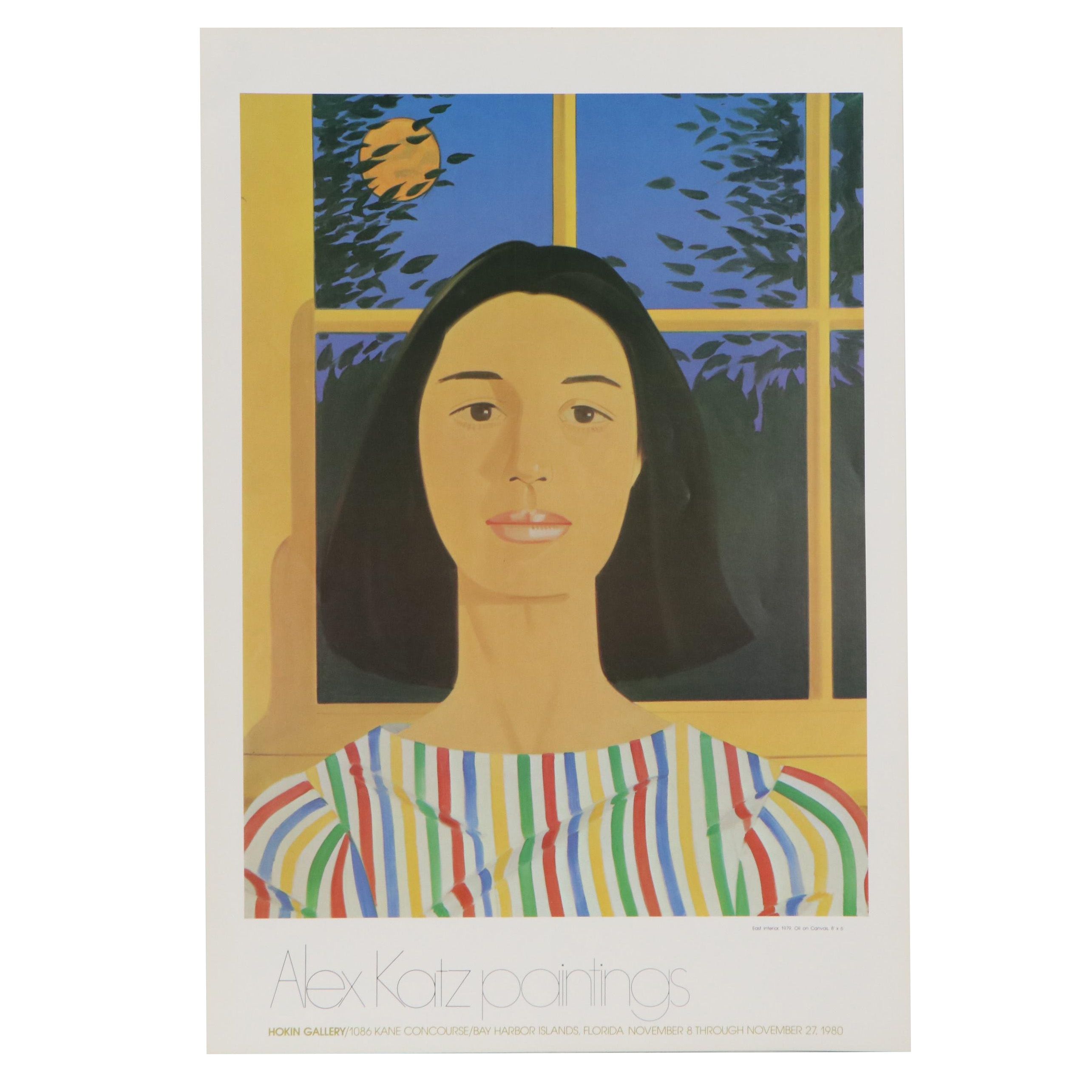 Hokin Gallery Offset Lithograph Exhibition Poster for Alex Katz, 1980 ...