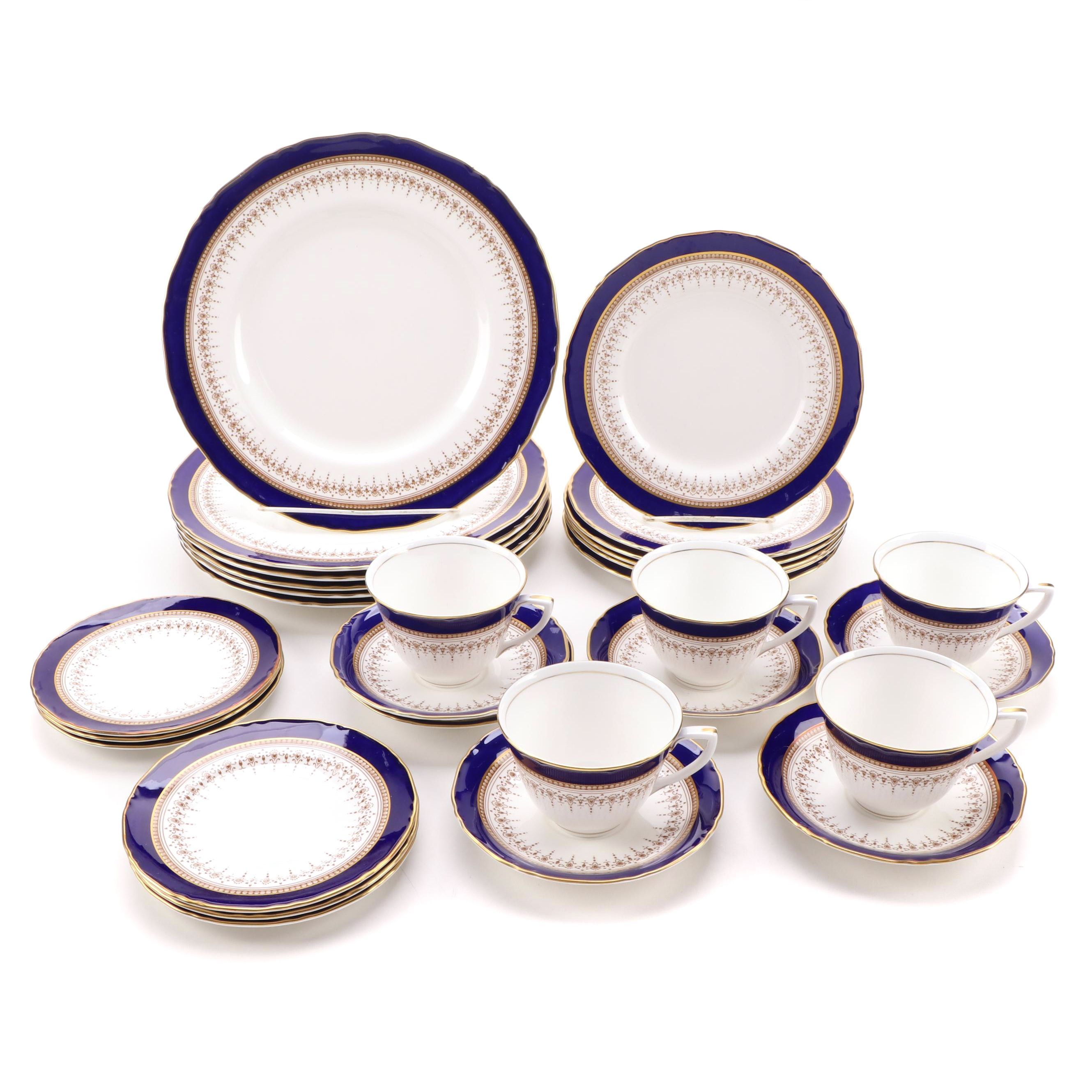 Royal Worcester "Regency Blue" Bone China Dinnerware | EBTH
