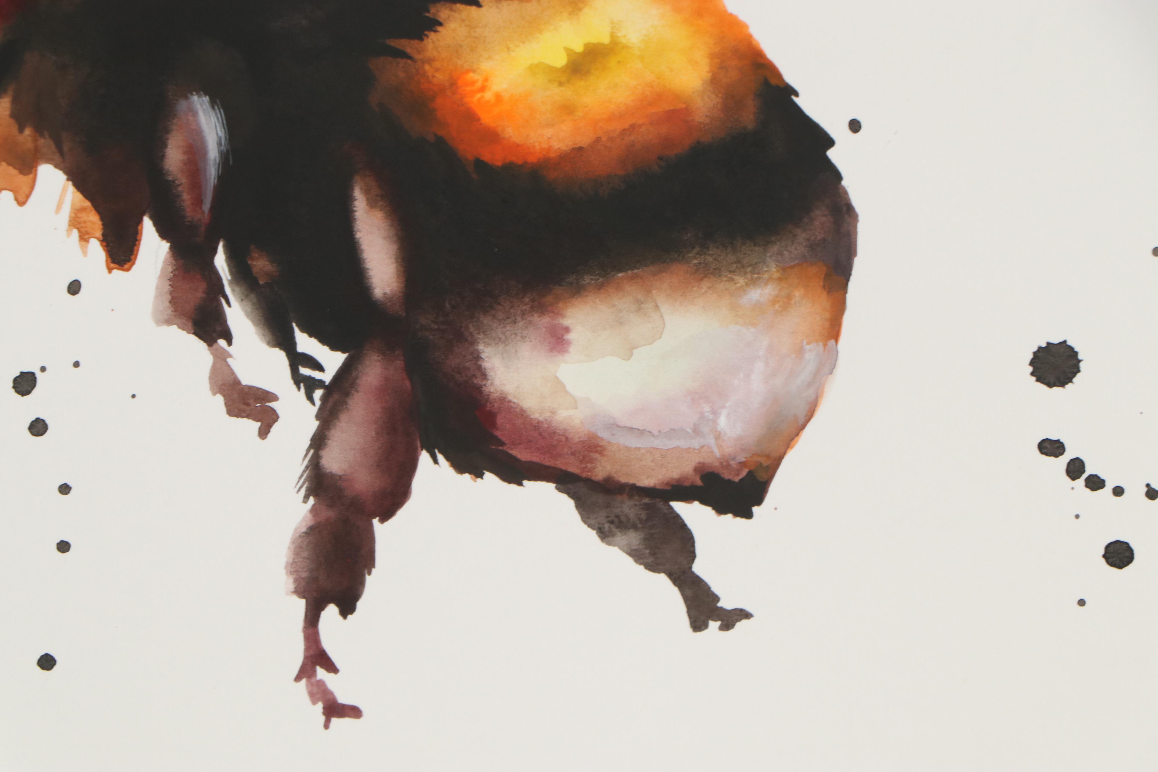 Anne “Angor” Gorywine Watercolor Painting of Bumblebee, 2021 ...