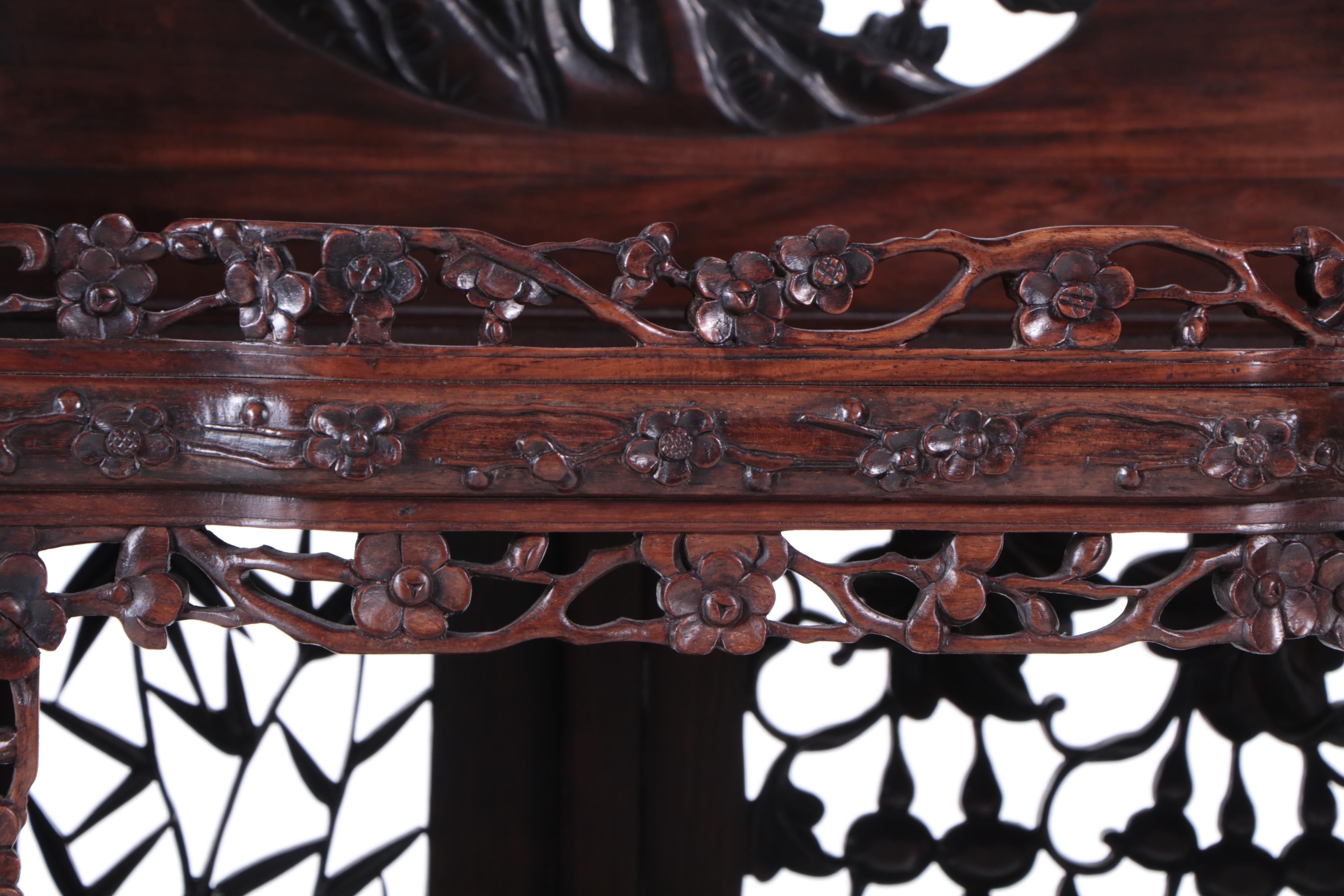 Chinese Pierced and Dragon-Carved Rosewood Curio Cabinet | Everything ...