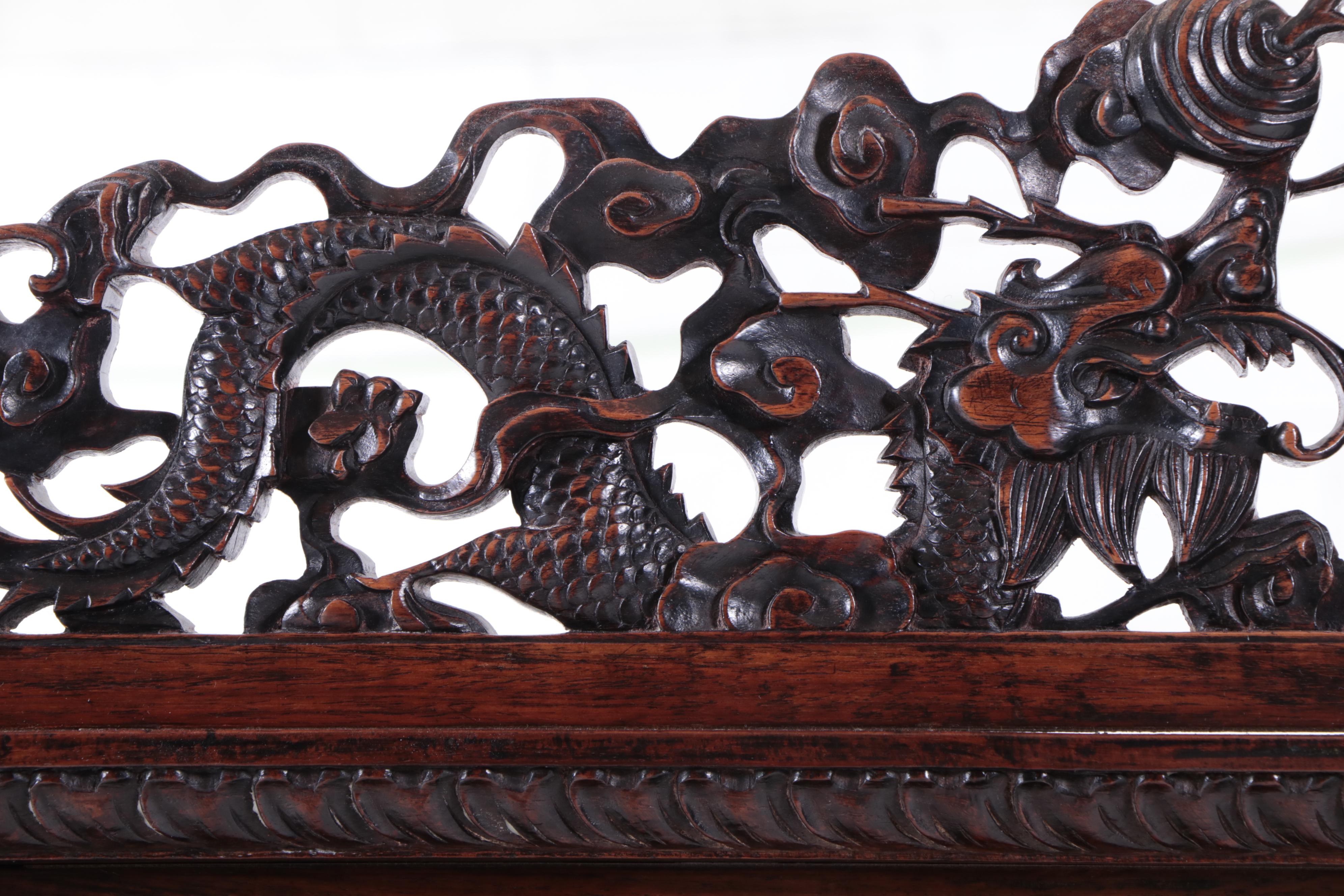 Chinese Pierced and Dragon-Carved Rosewood Curio Cabinet | Everything ...