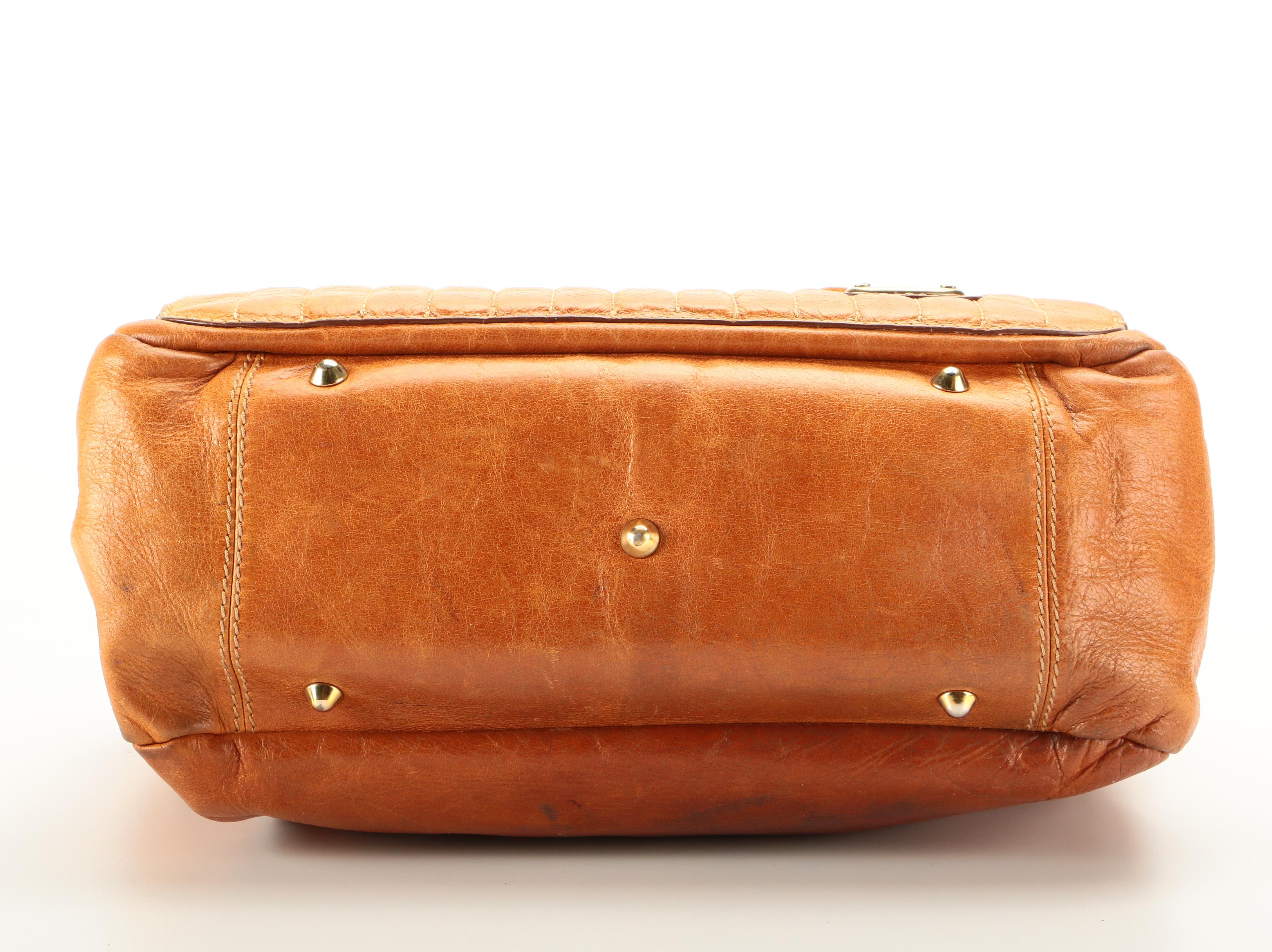 Chloé Bay Large Satchel Bag in Quilted Tan Leather | Everything But The ...