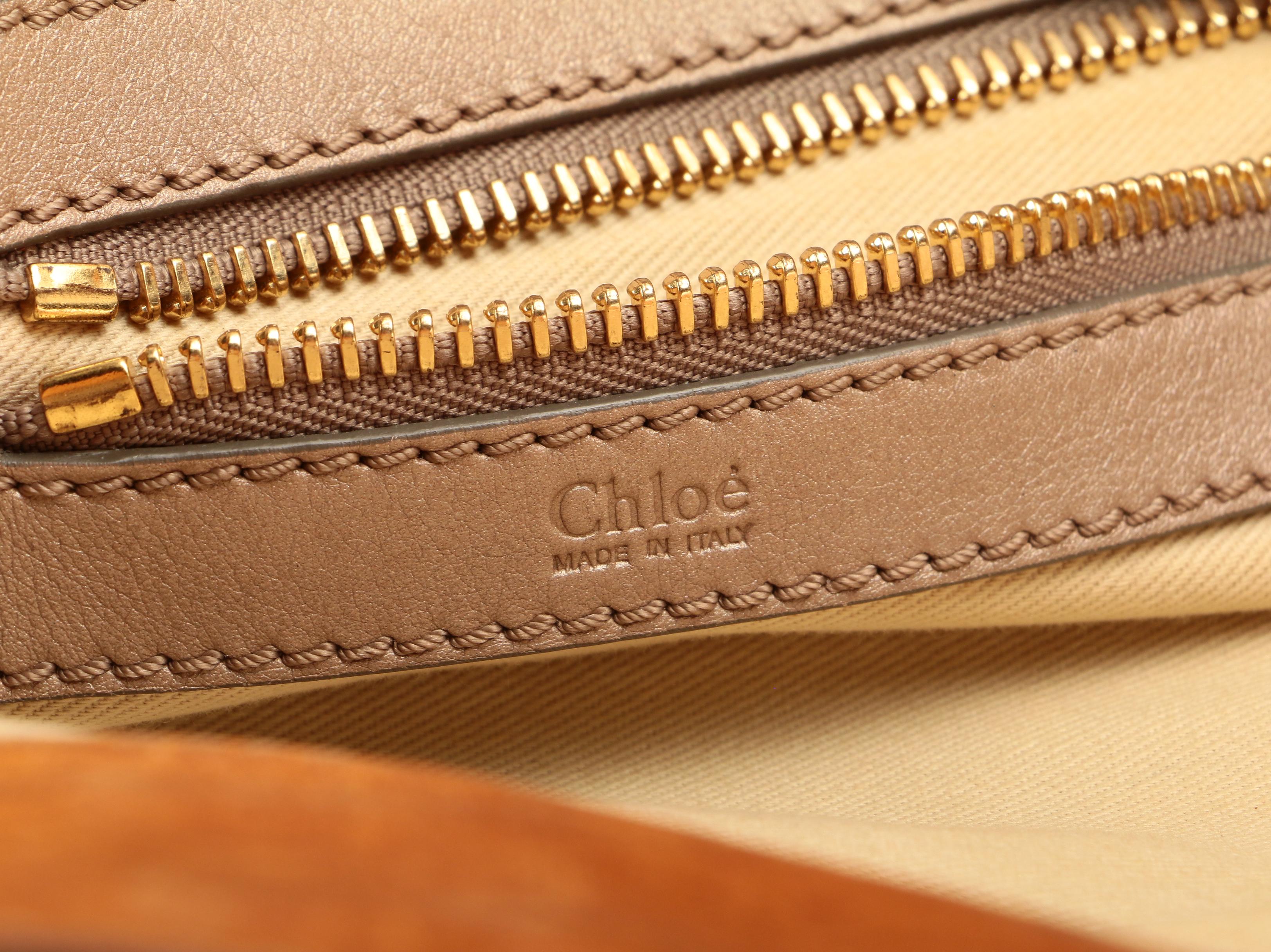 Chloé Bay Large Satchel Bag in Quilted Tan Leather | Everything But The ...