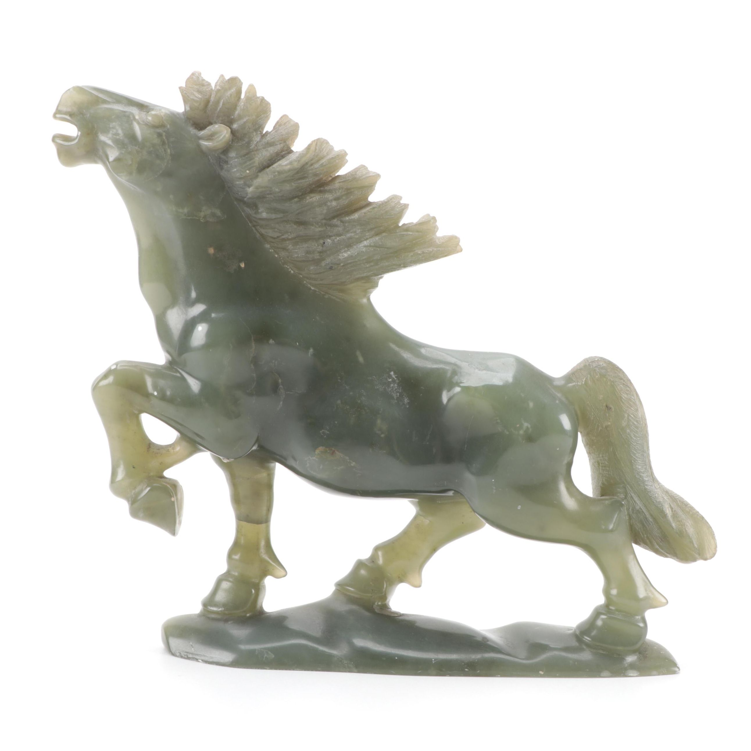 Chinese Horse Carved Serpentine Figurine | EBTH
