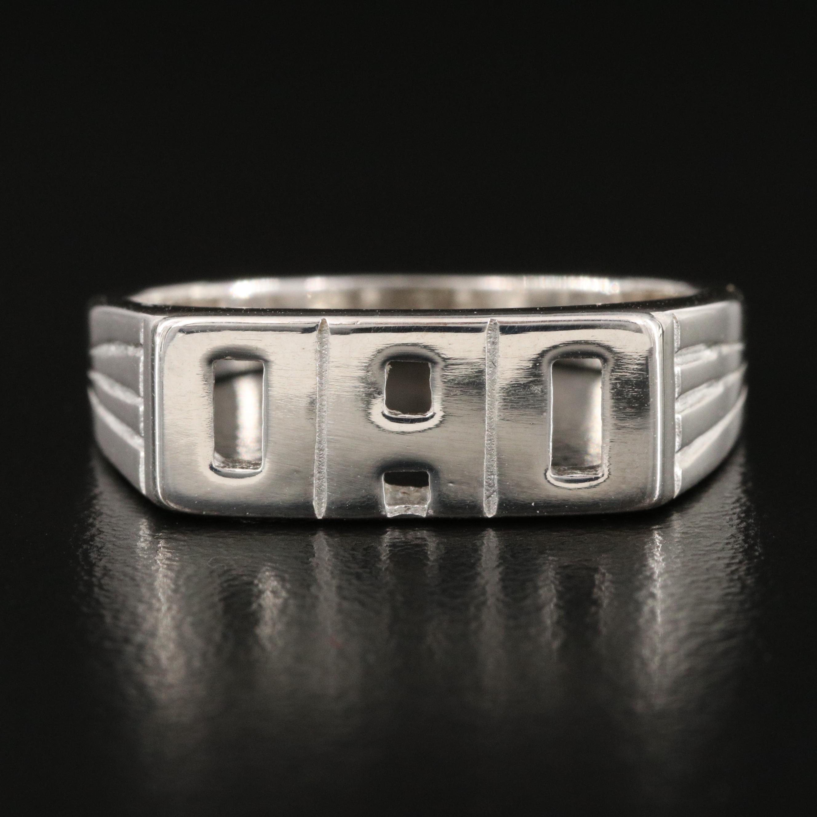 Sterling Silver "DAD" Ring | EBTH