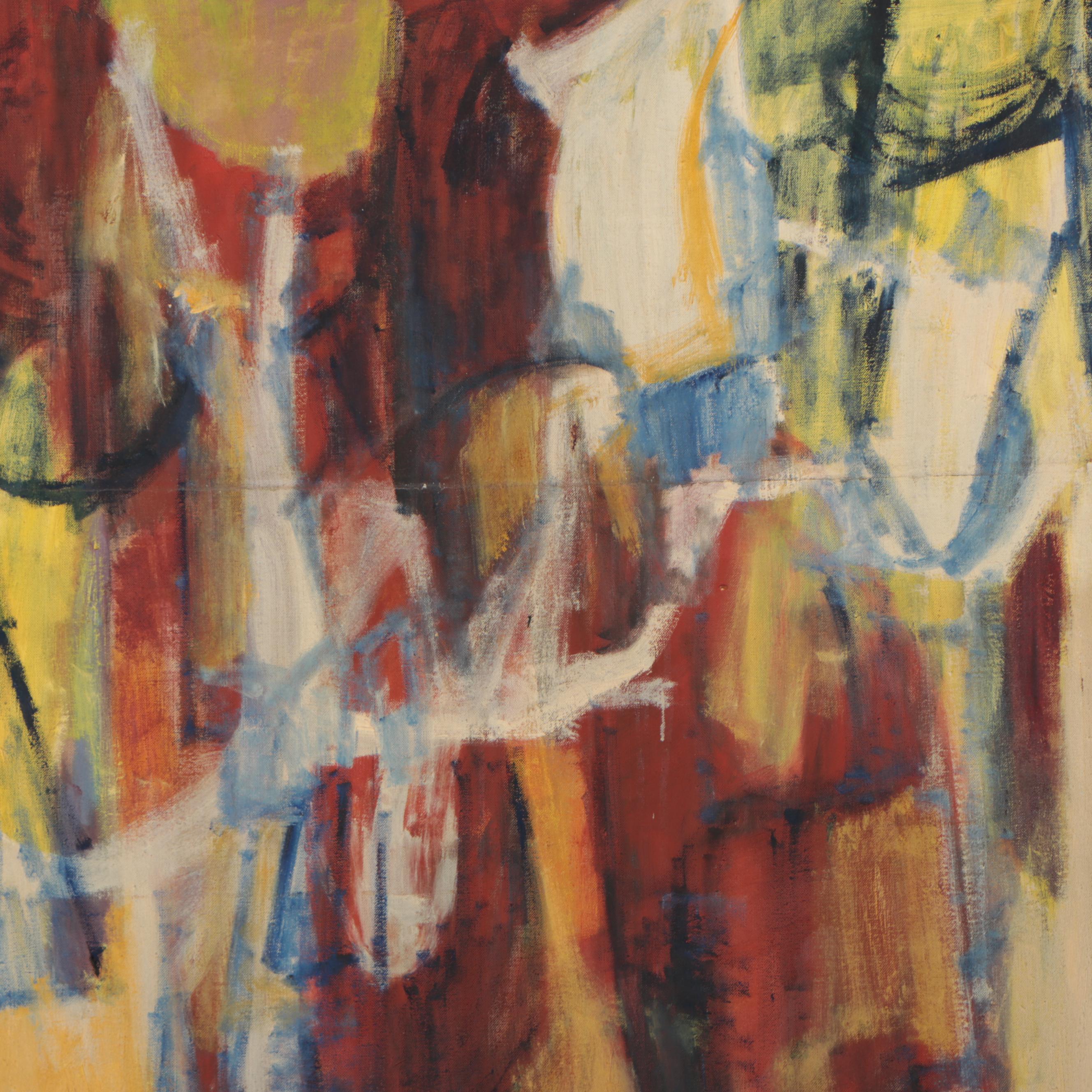 Bernice Fisher Stacy Large-Scale Abstract Oil Painting, Mid-20th ...