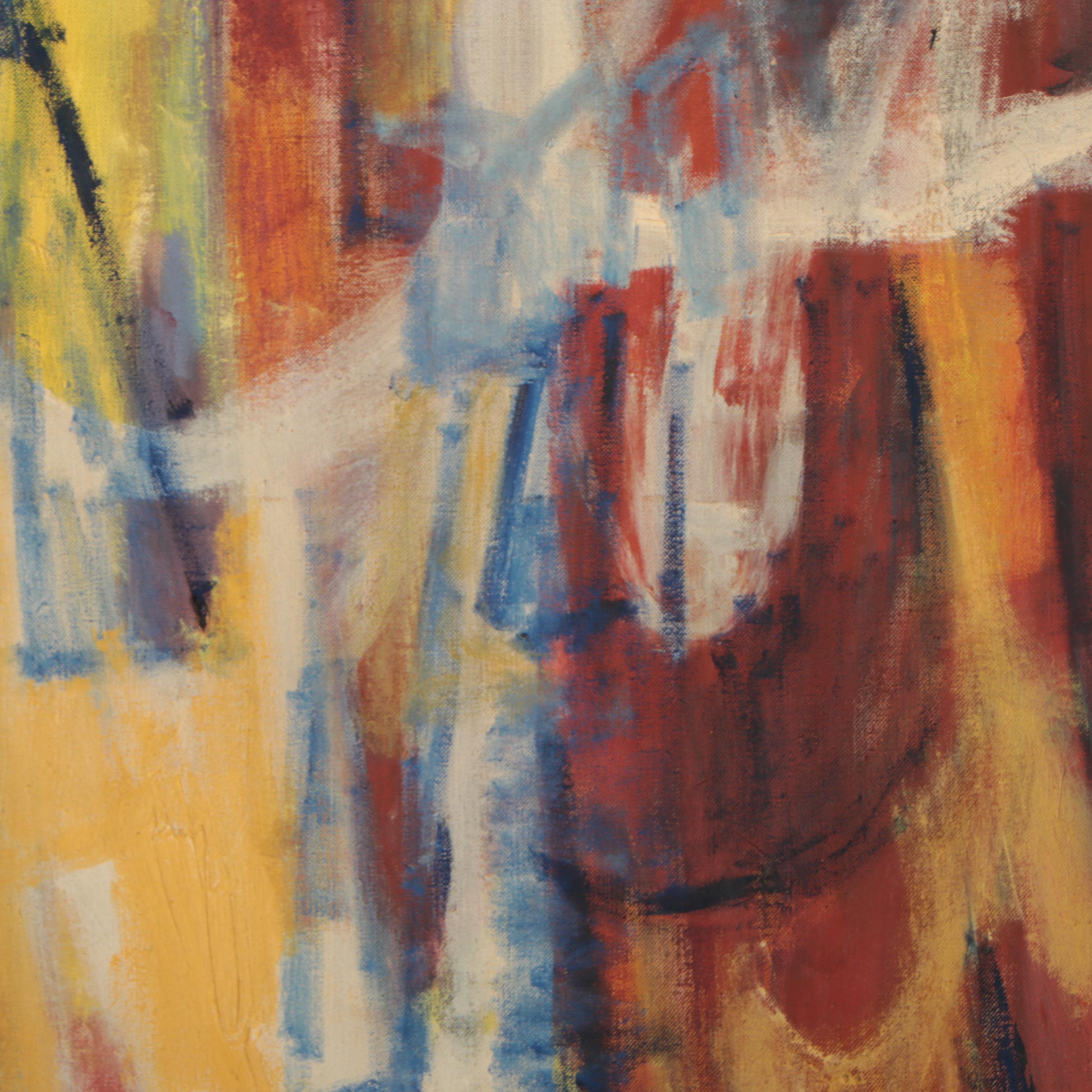 Bernice Fisher Stacy Large-Scale Abstract Oil Painting, Mid-20th ...