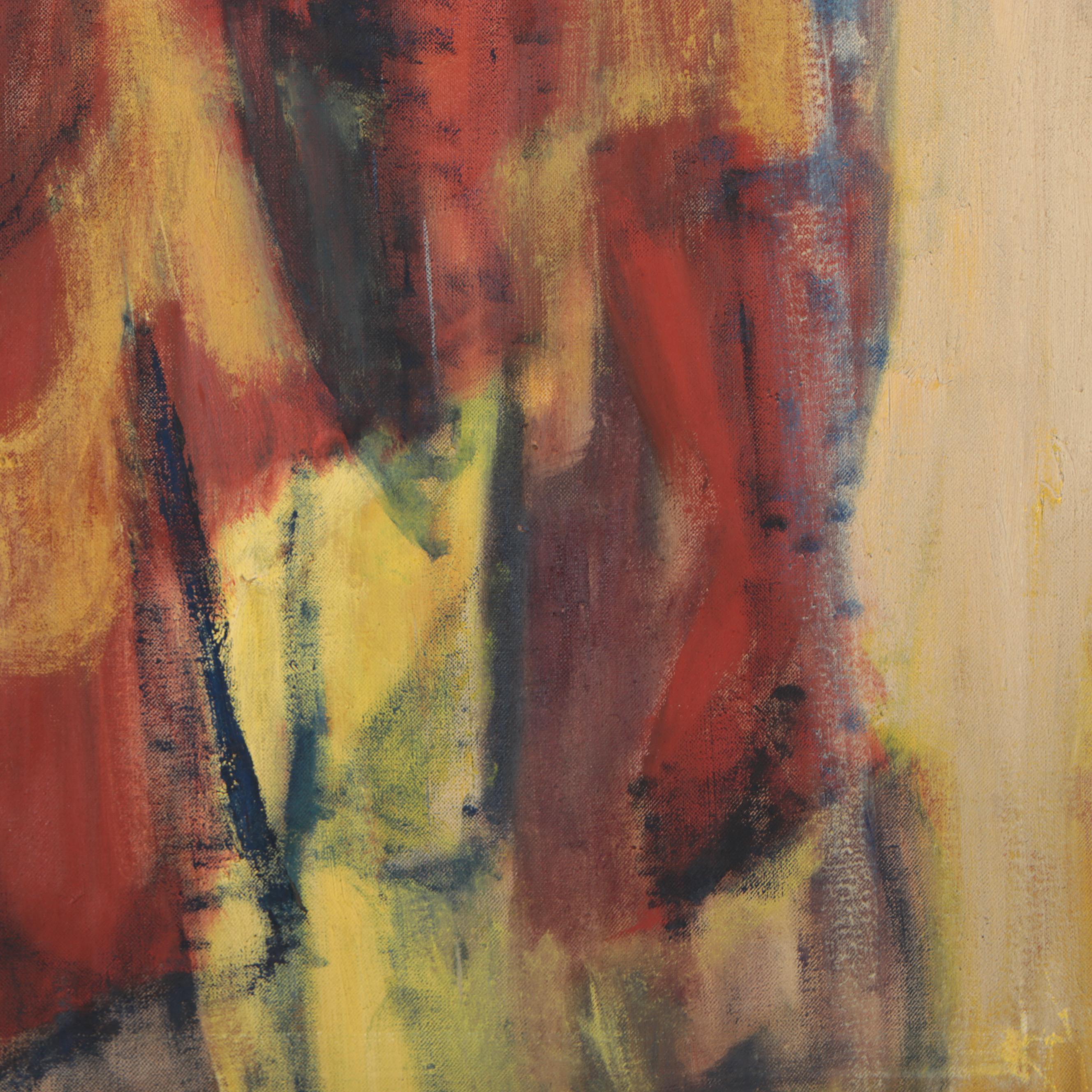 Bernice Fisher Stacy Large-Scale Abstract Oil Painting, Mid-20th ...