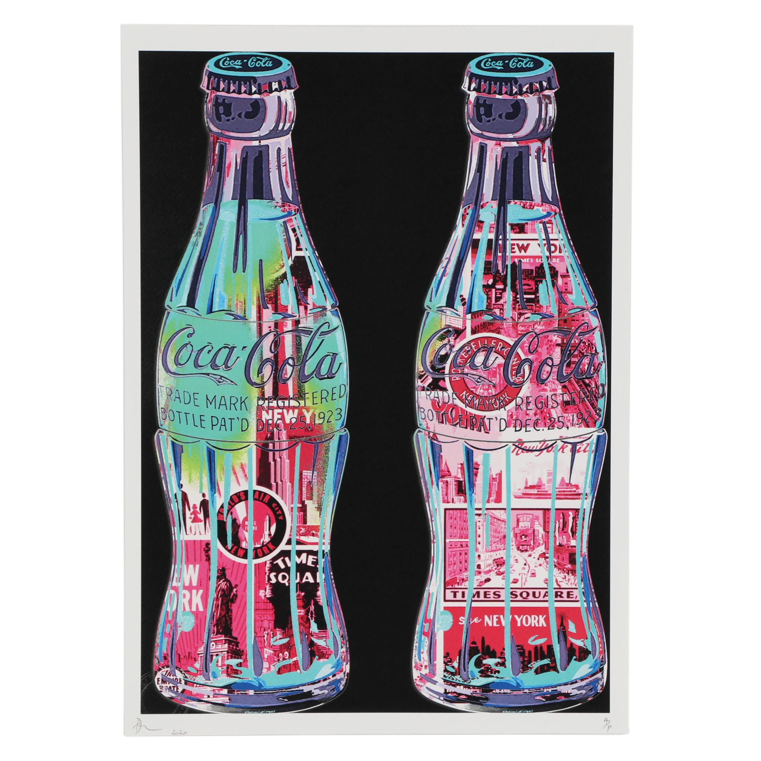 Death NYC Pop Art Graphic Print of Coca-Cola Bottles, 2020 | EBTH