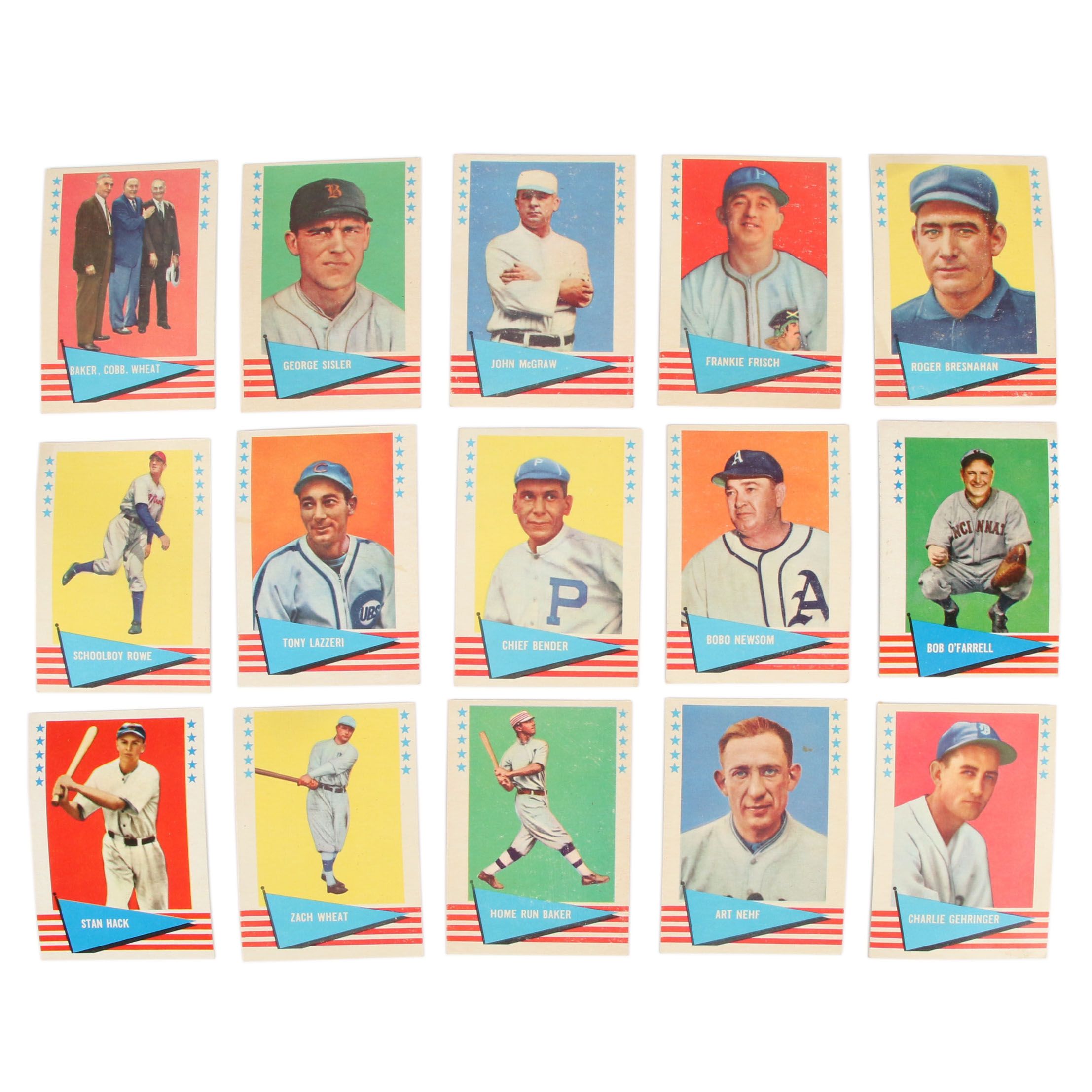 1961 Fleer "Baseball Greats" Baseball Cards with #1 Checklist ...
