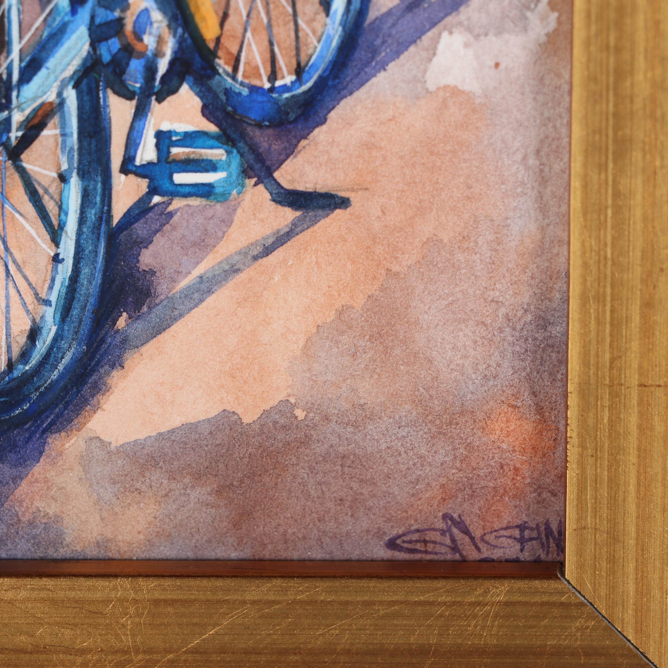 Ganna Melnychenko Watercolor Painting of a Bicycle, 21st Century ...