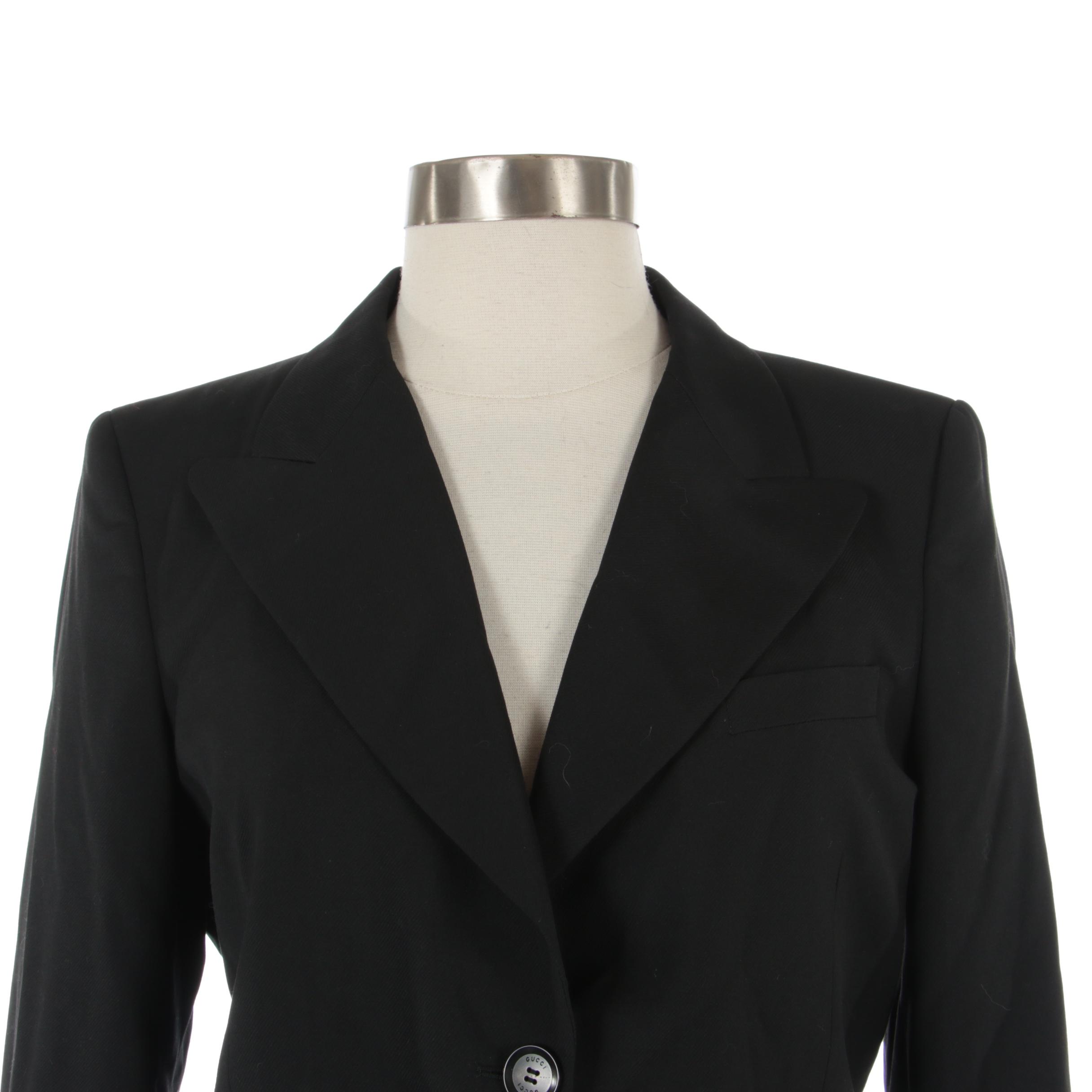 Gucci Uniform Jacket and Trousers in Black Wool | Everything But The House