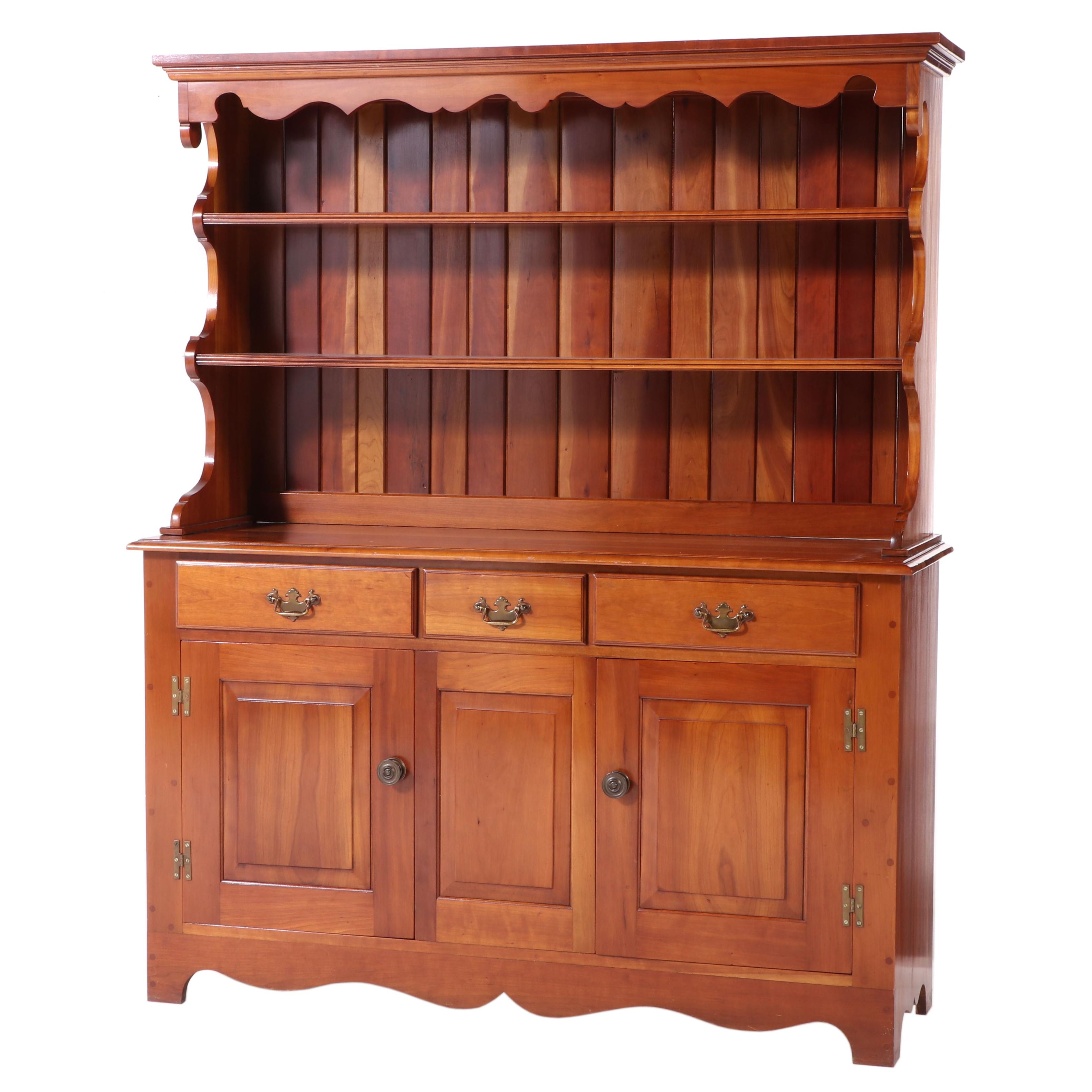 American Colonial Style Cherry Hutch Cupboard | EBTH