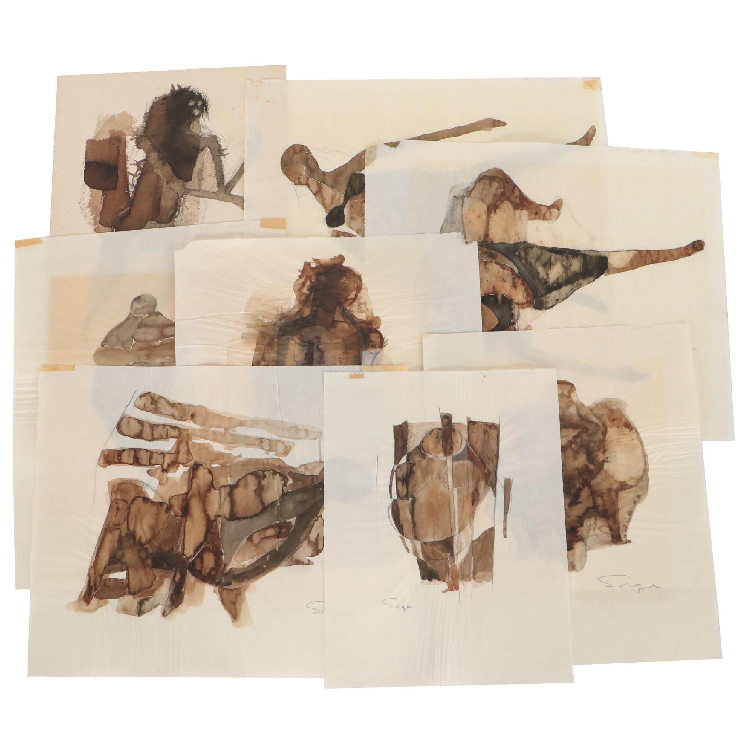 Walter Sorge Figural Watercolor Paintings | Everything But The House