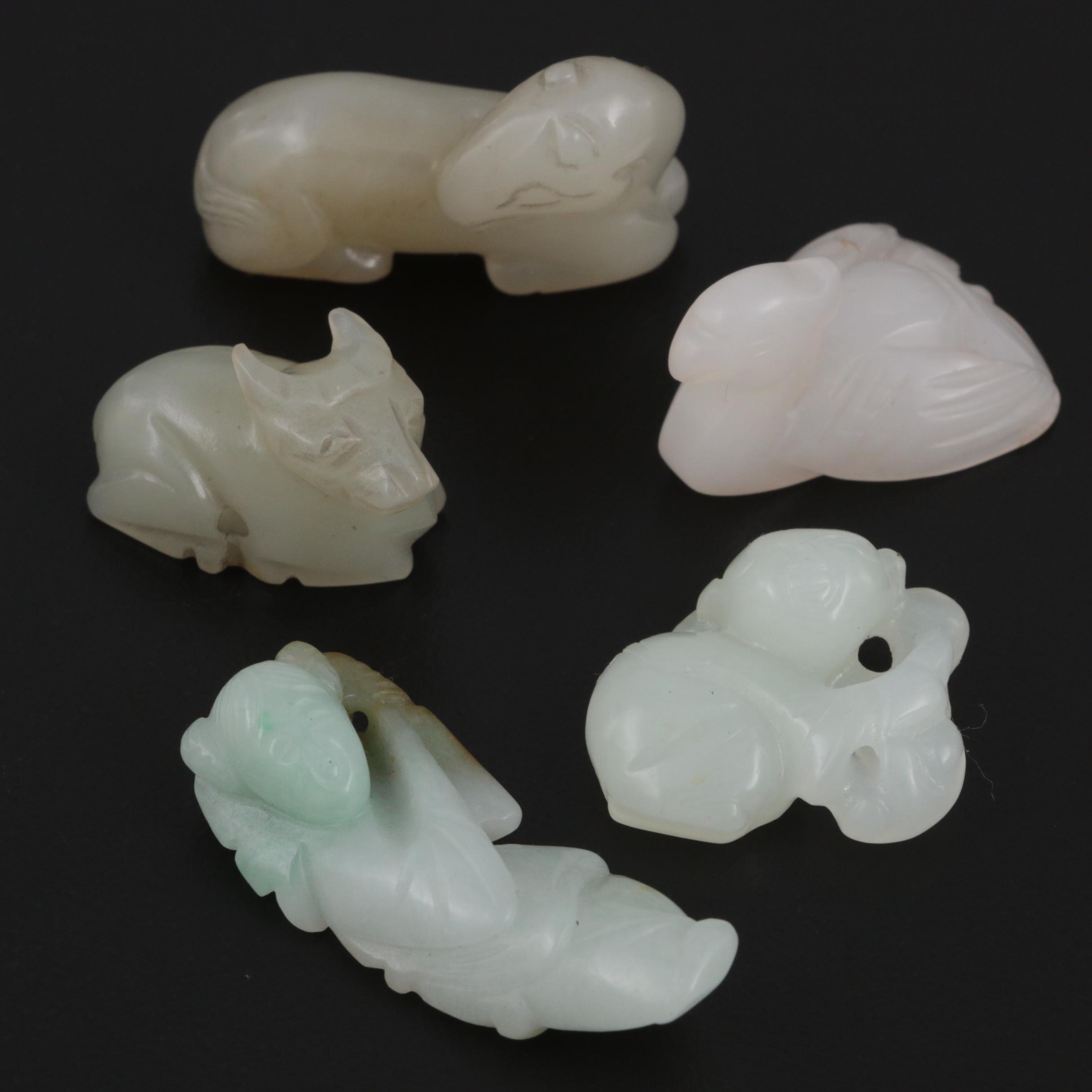 Japanese Carved Stone Netsuke Beads | EBTH