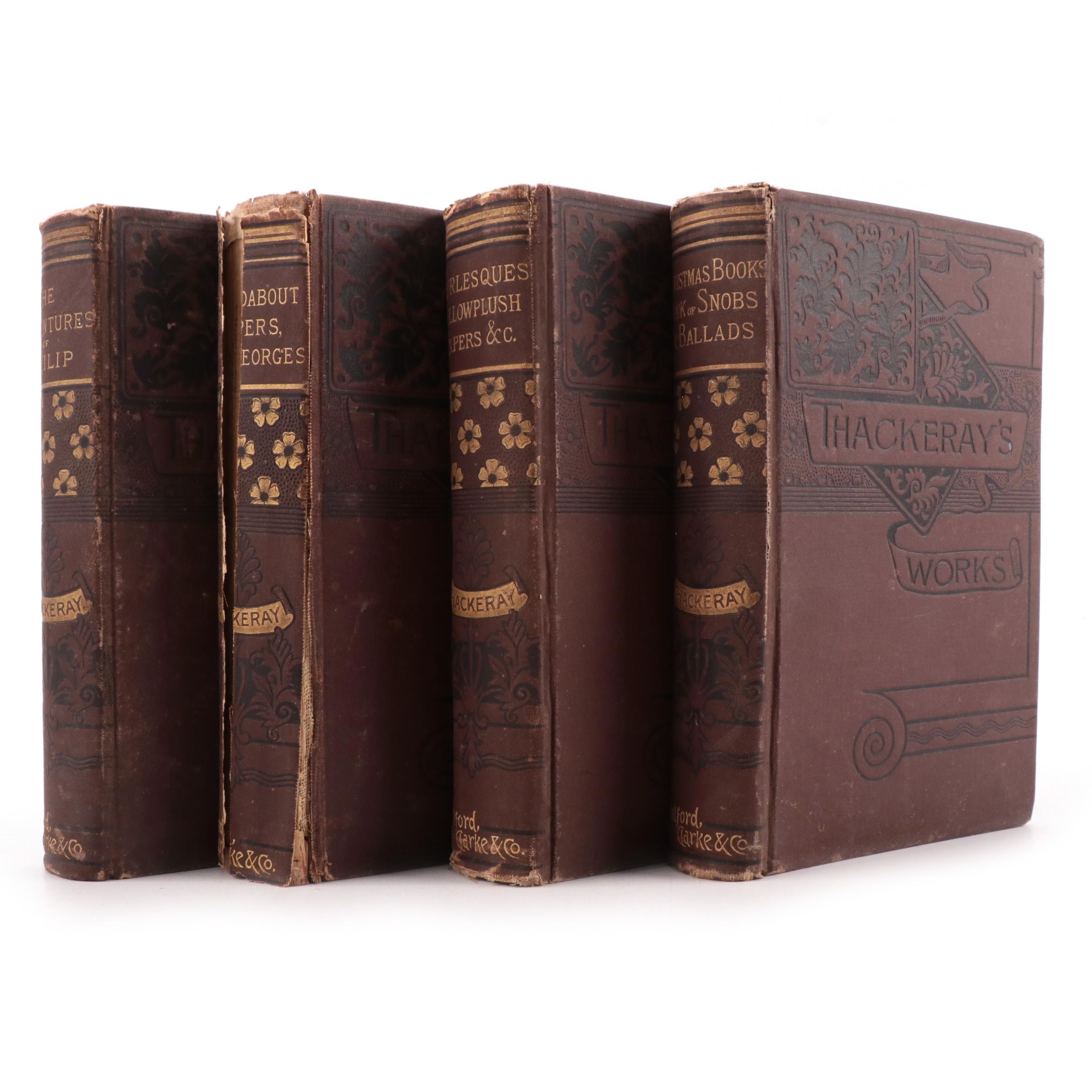 Illustrated "Thackeray's Works" Partial Set by William M. Thackeray, c ...