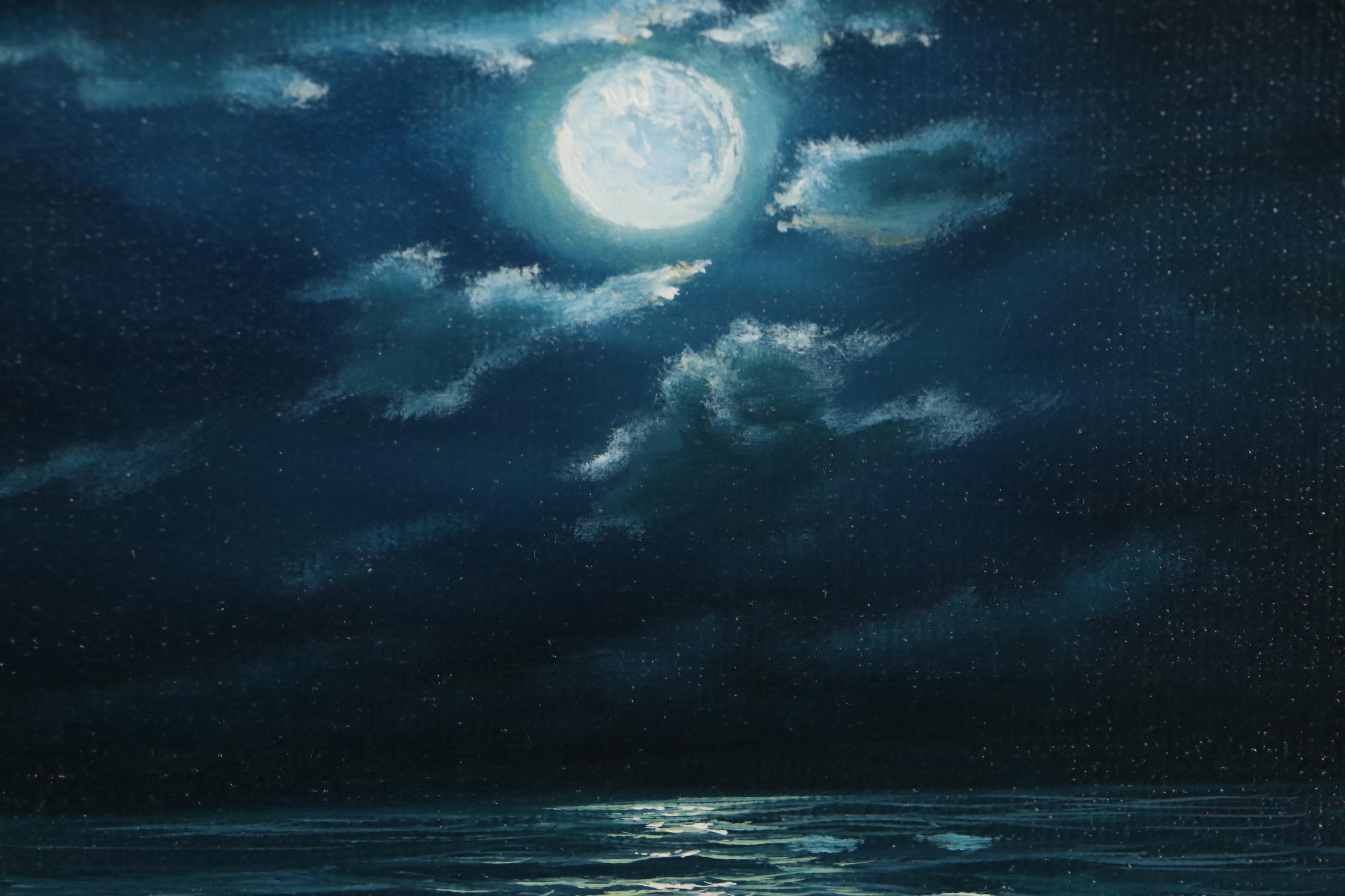 Jevgenijus Litvinas Oil Painting "Full Moon," 2021 | EBTH
