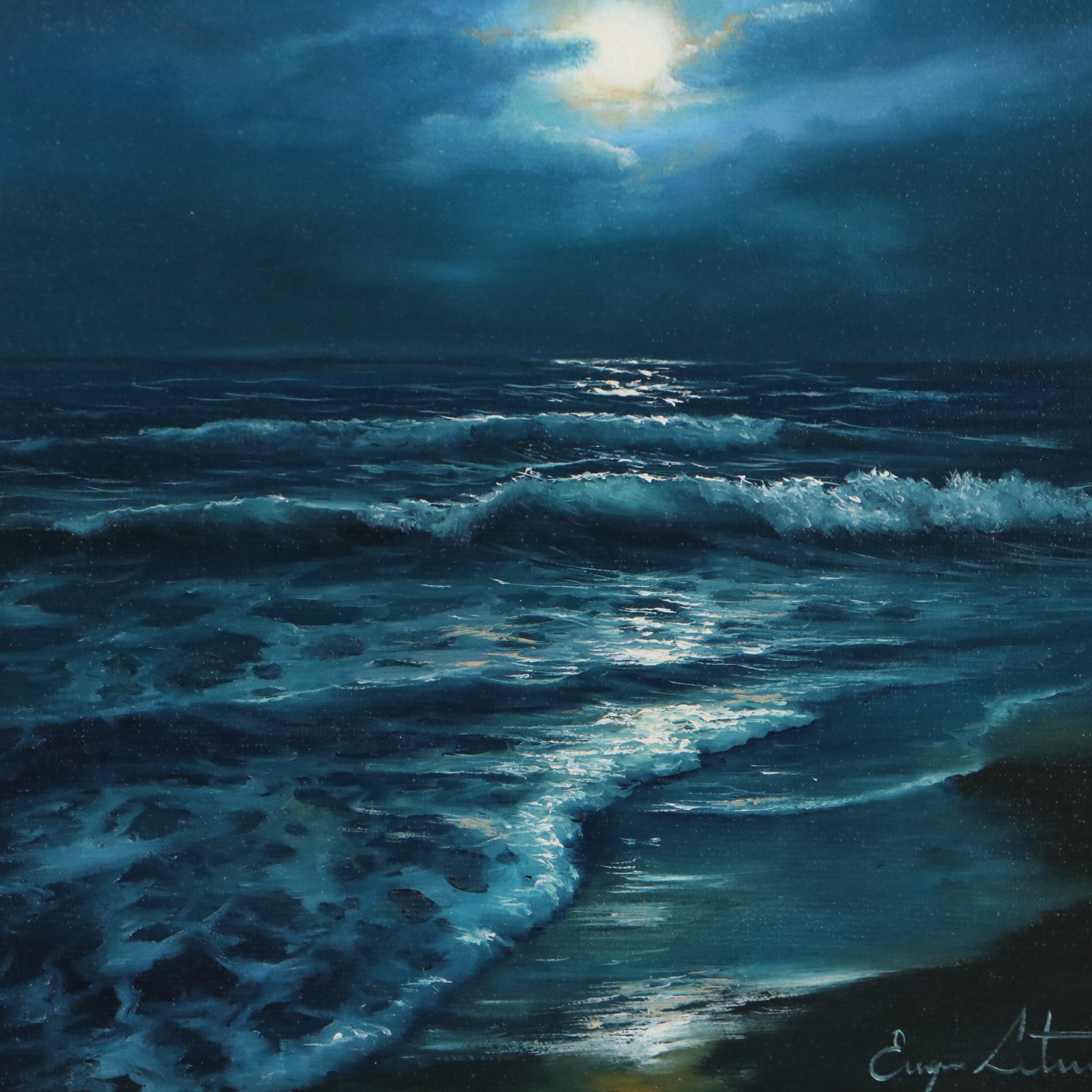 Jevgenijus Litvinas Oil Painting "Moonlight," 2021 | EBTH