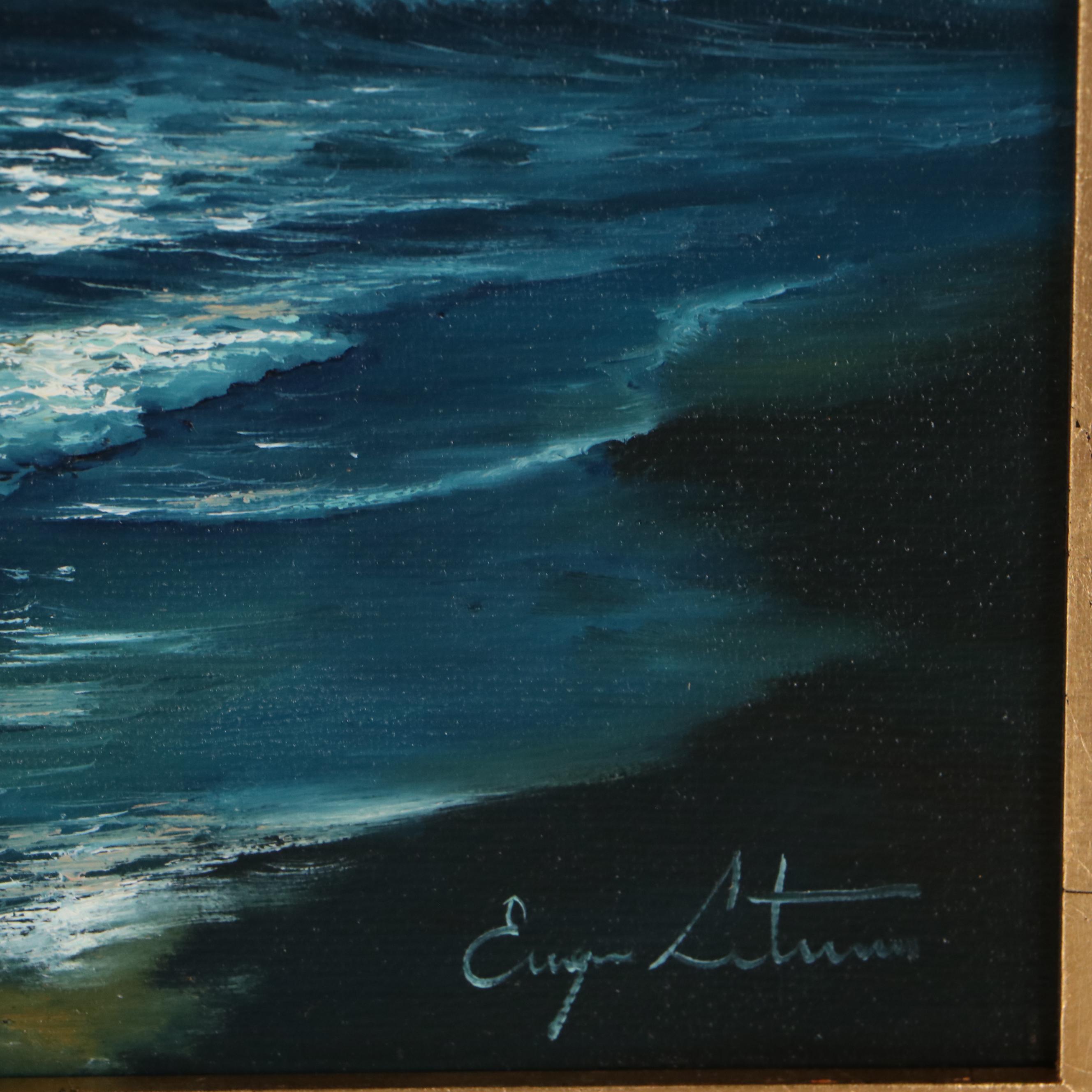 Jevgenijus Litvinas Oil Painting "Moonlight," 2021 | EBTH
