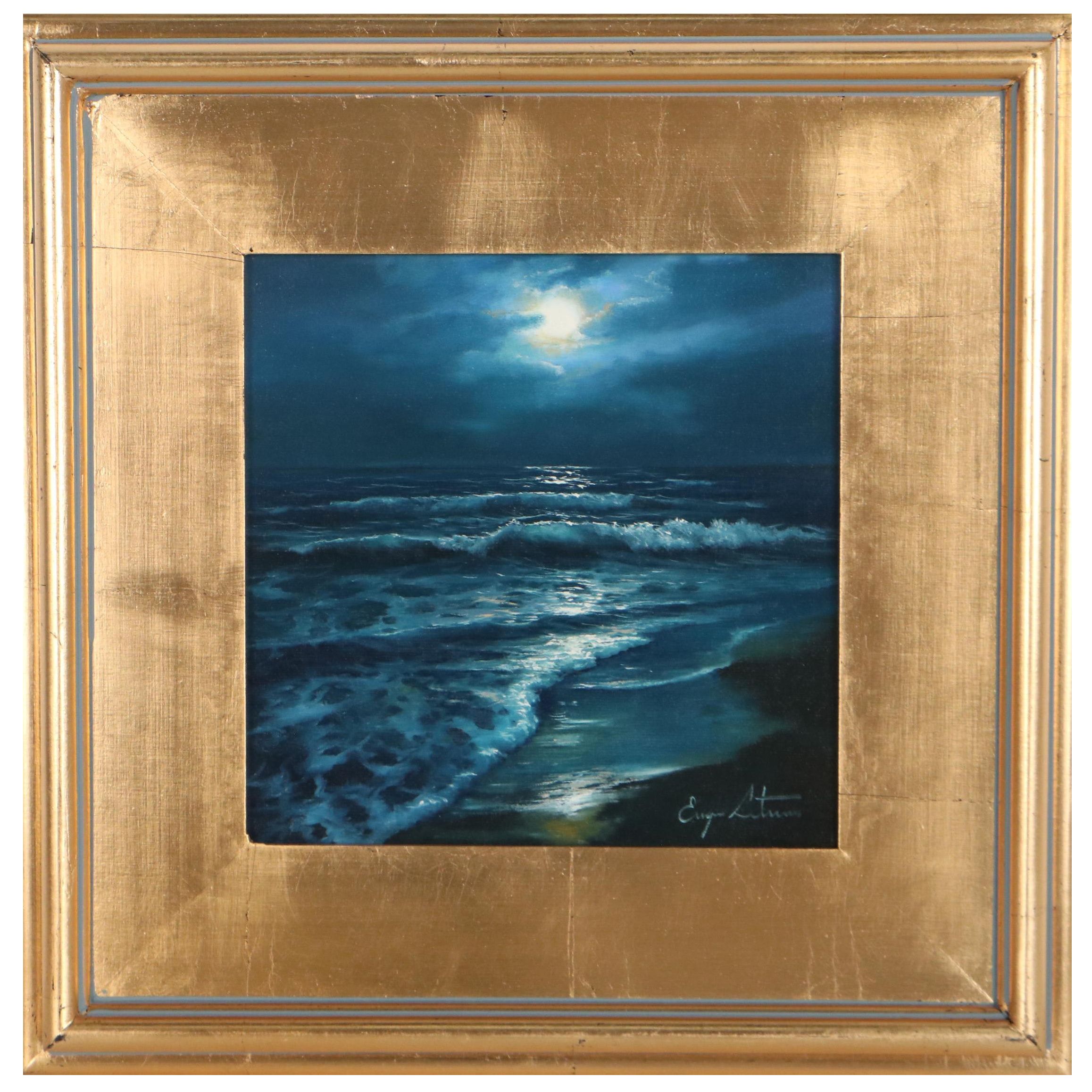 Jevgenijus Litvinas Oil Painting "Moonlight," 2021 | EBTH