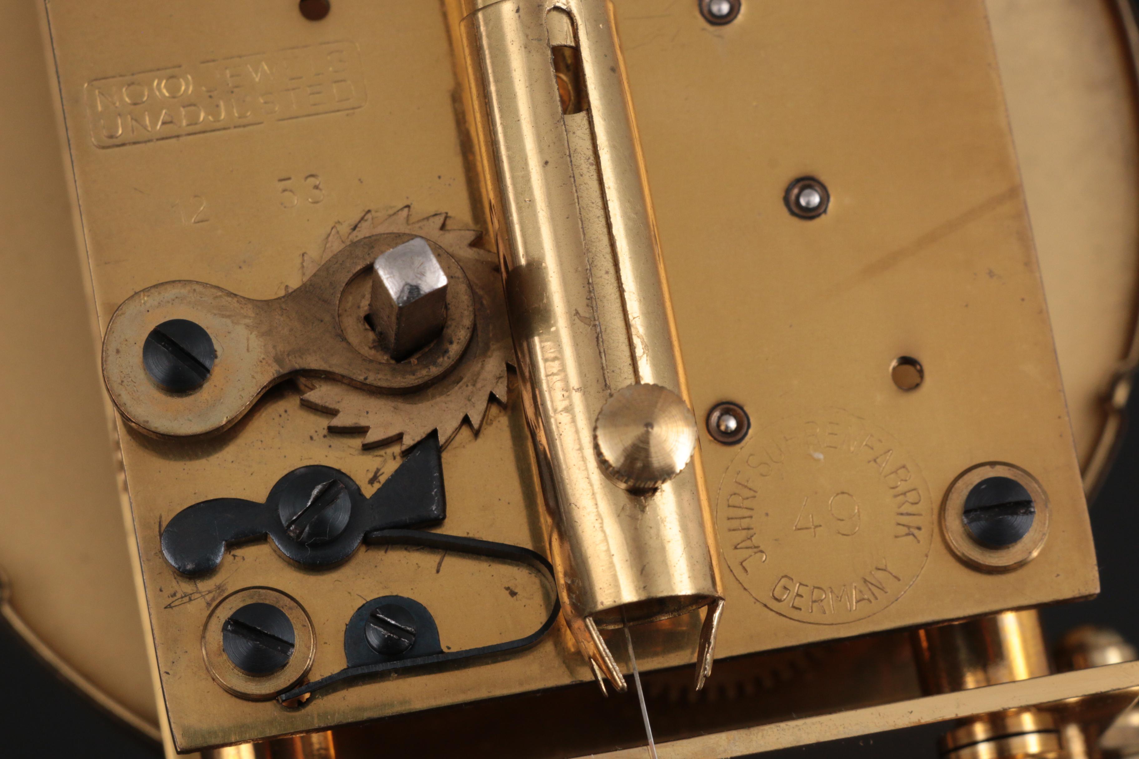 Kundo K&O and Schatz Brass and Glass German Anniversary Clocks, Early ...