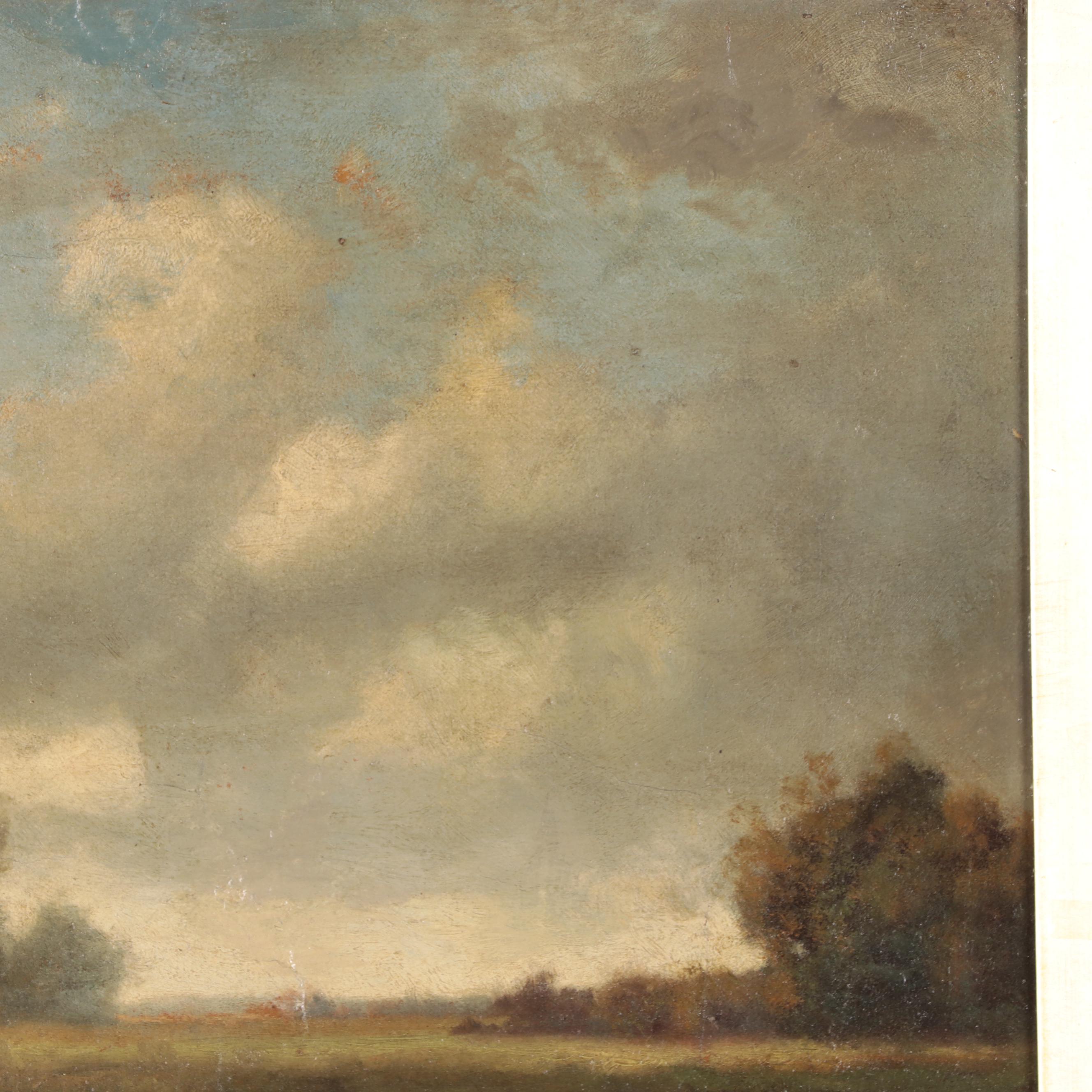 Robert Atkinson Fox Pasture Oil Painting of Cows, Early 20th Century | EBTH