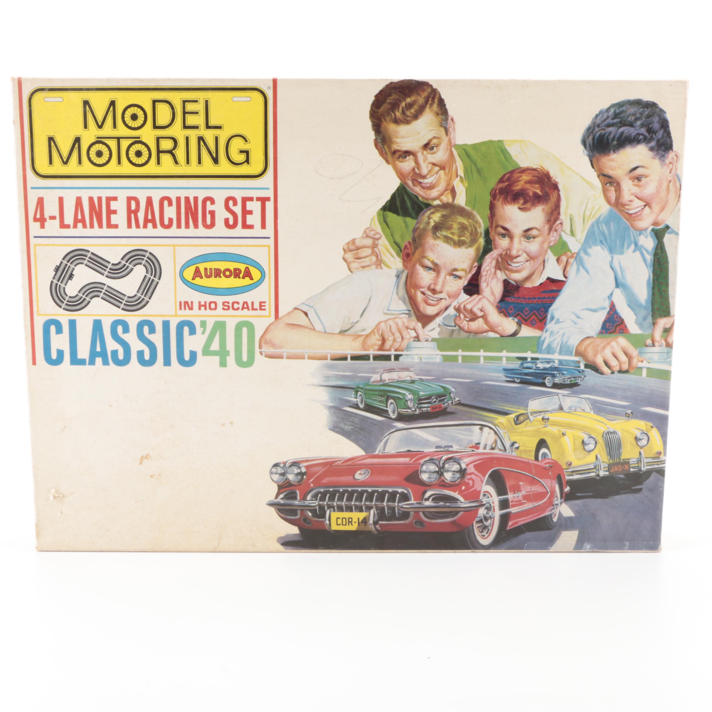 1960's Aurora "Model Motoring Classic '40" Ho Scale Racing Set with ...