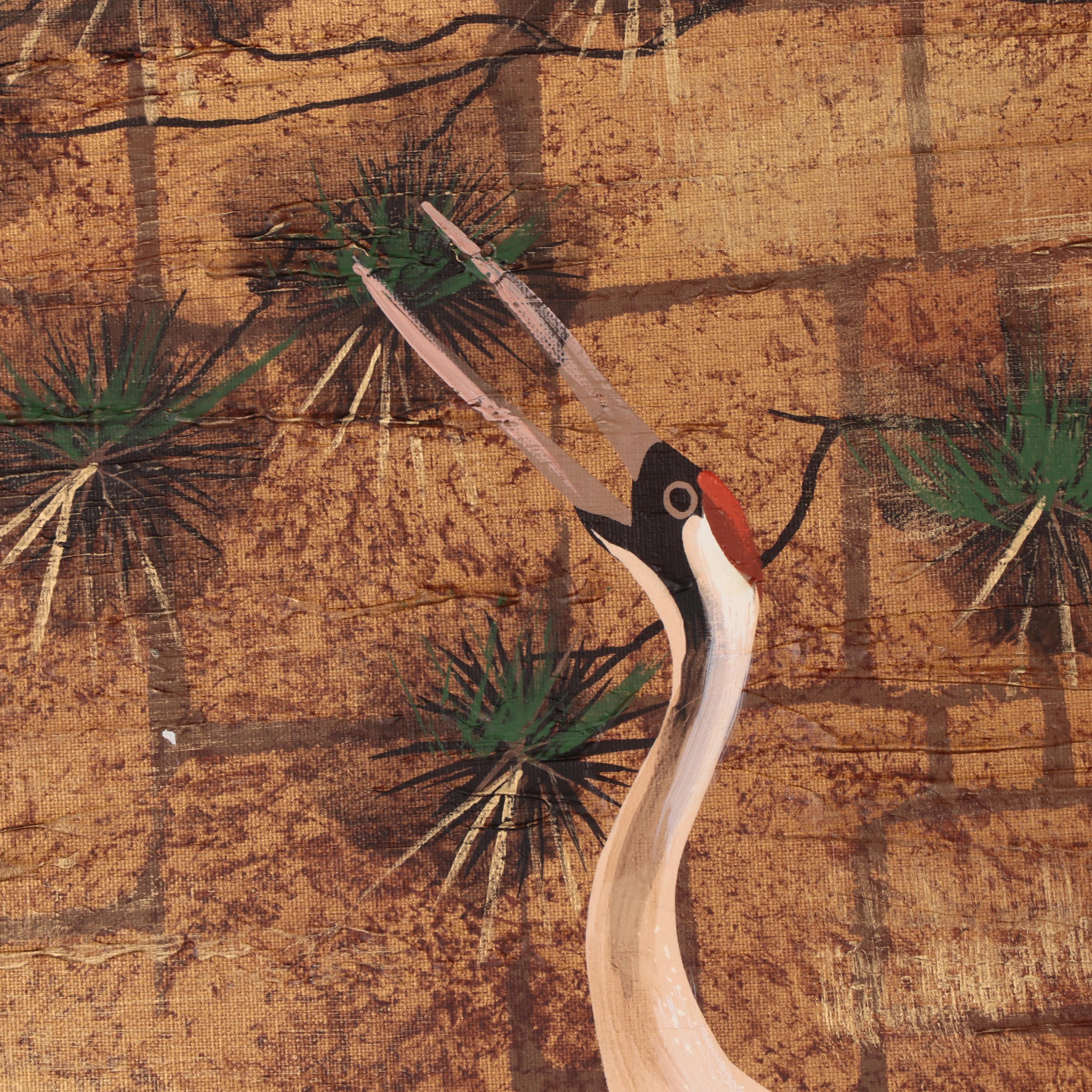 B. Joseph Acrylic Painting of Cranes | EBTH