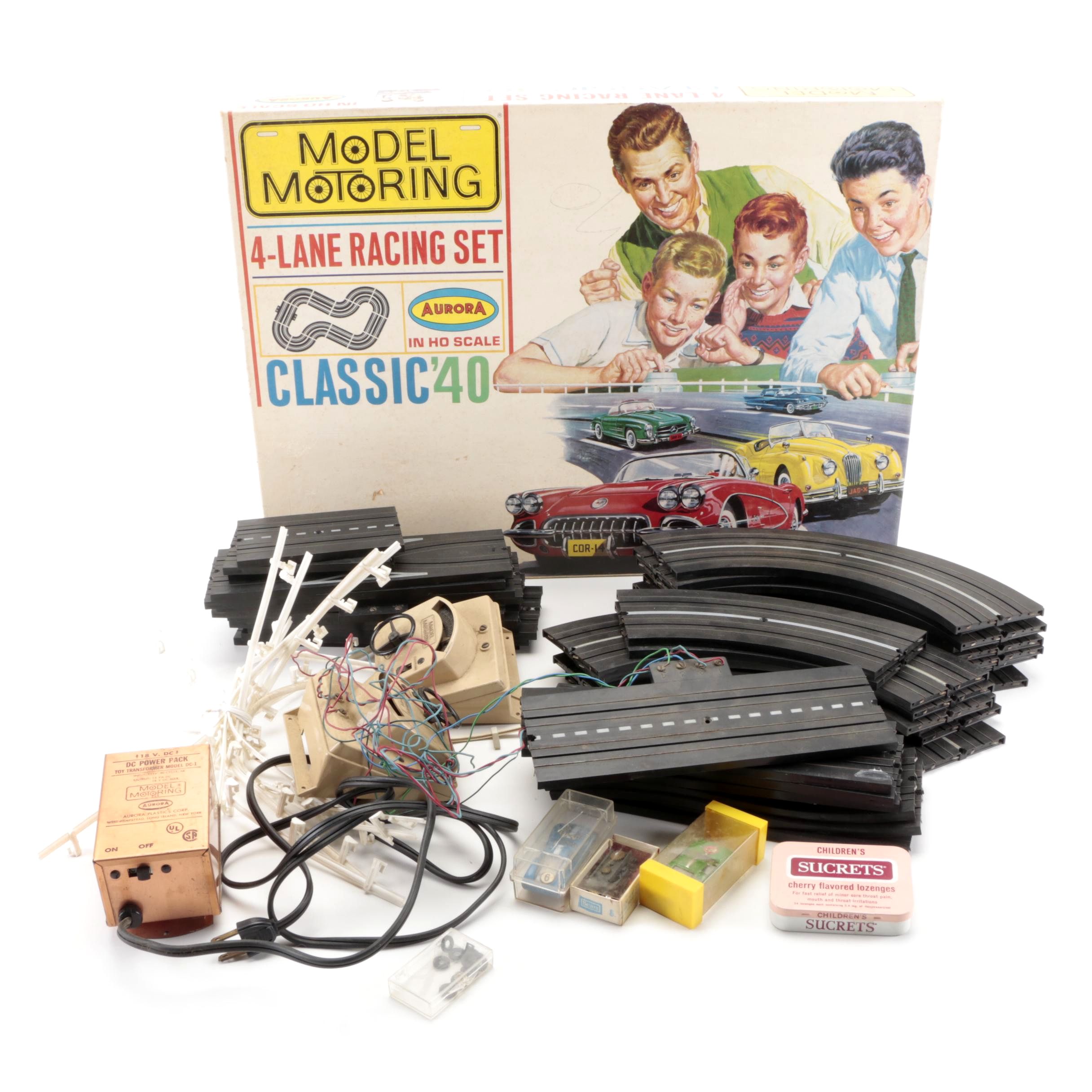 1960's Aurora "Model Motoring Classic '40" Ho Scale Racing Set with ...