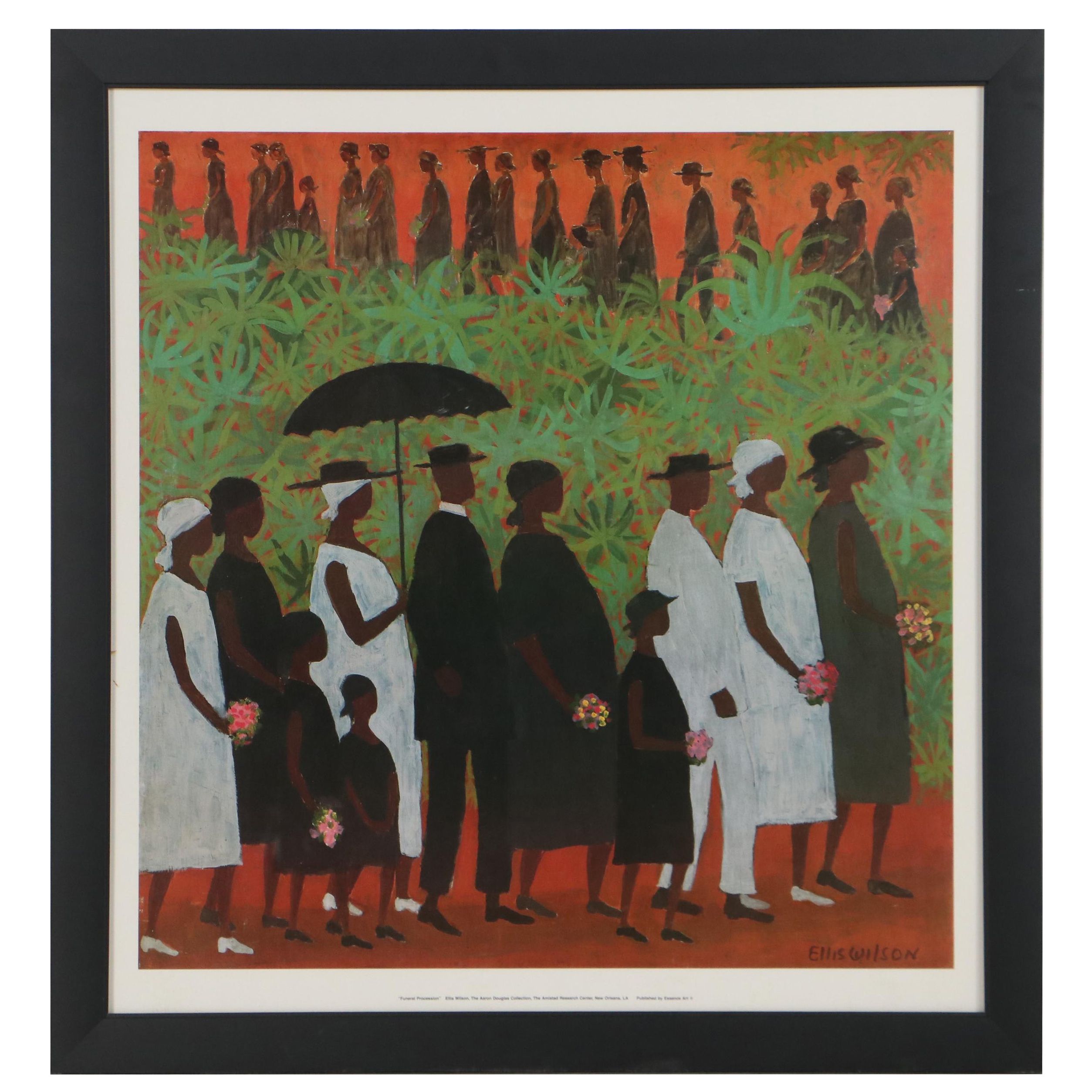 Ellis Wilson Offset Lithograph "Funeral Procession" | EBTH
