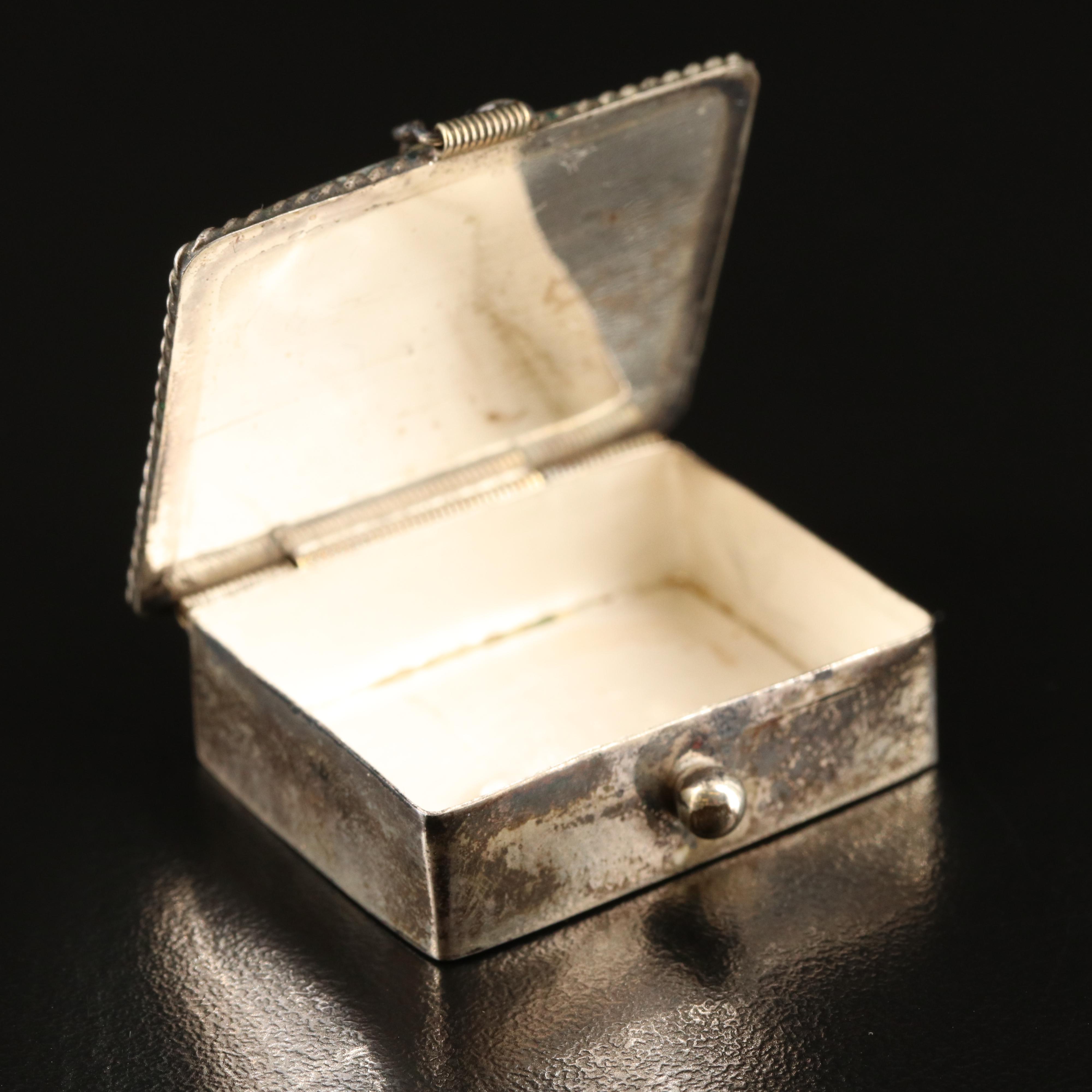 Mexican Sterling Abalone Pill Box | EBTH