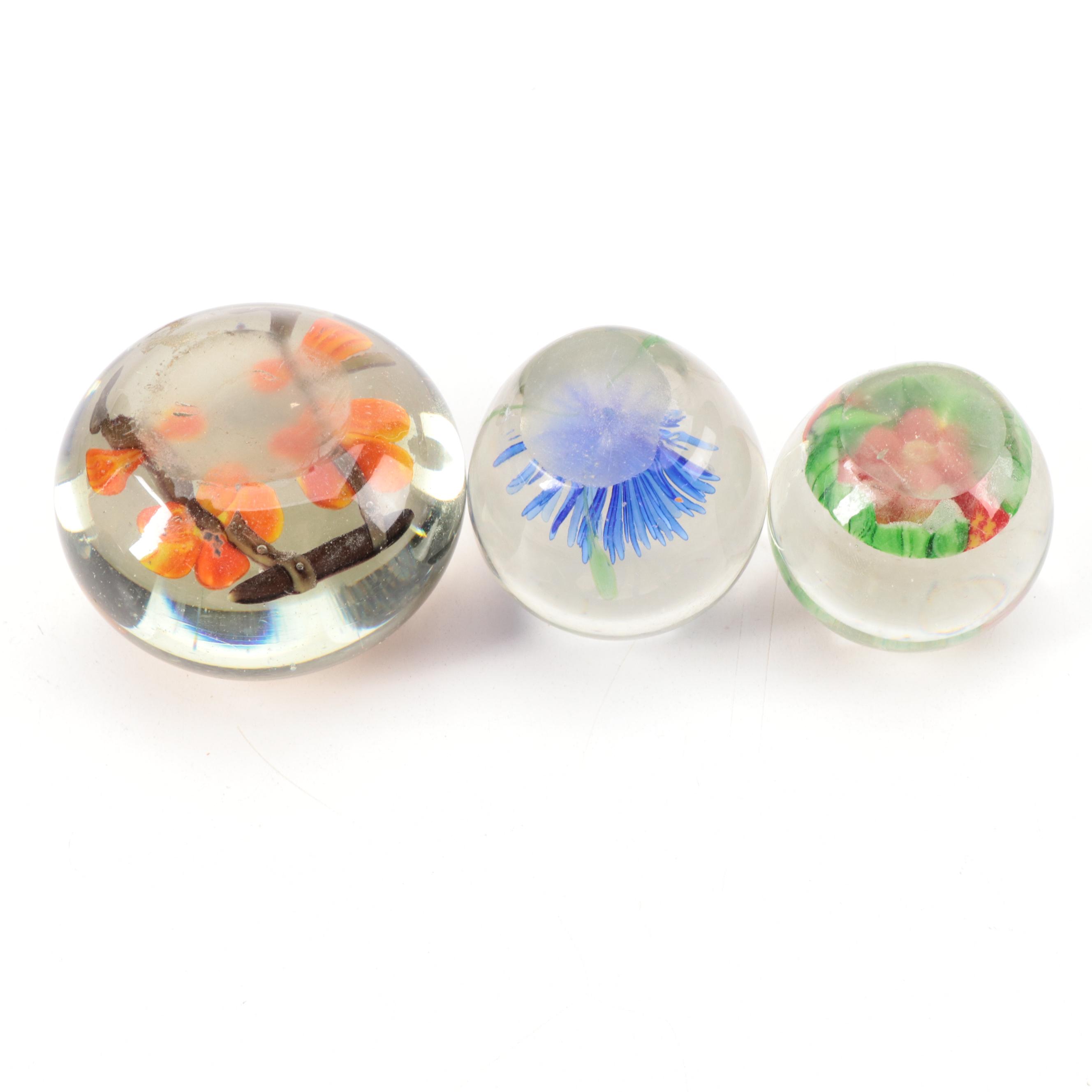 Handcrafted Floral Motif Art Glass Paperweights | Everything But The House