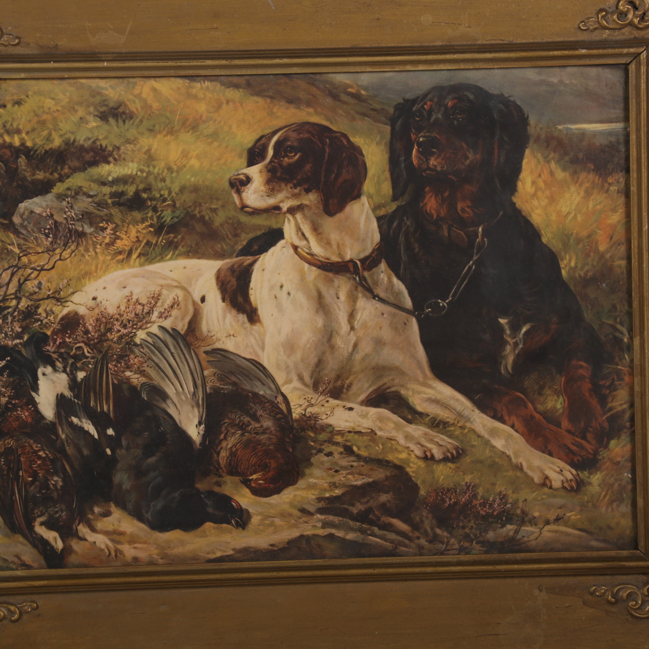 Hunting Dogs Chromolithograph and Offset Lithograph Including "Serving ...