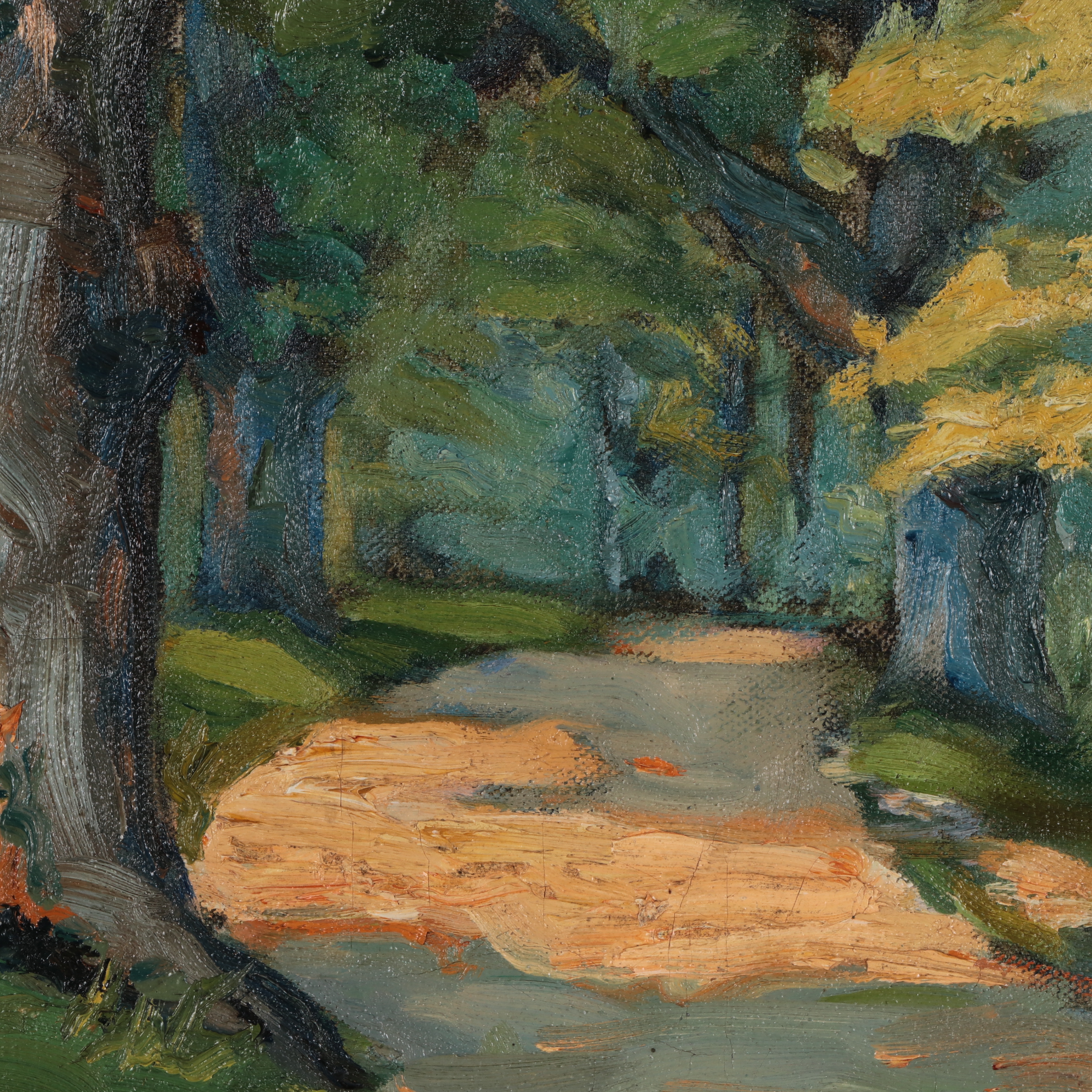 Landscape Oil Painting of Path, Circa 1930 | EBTH