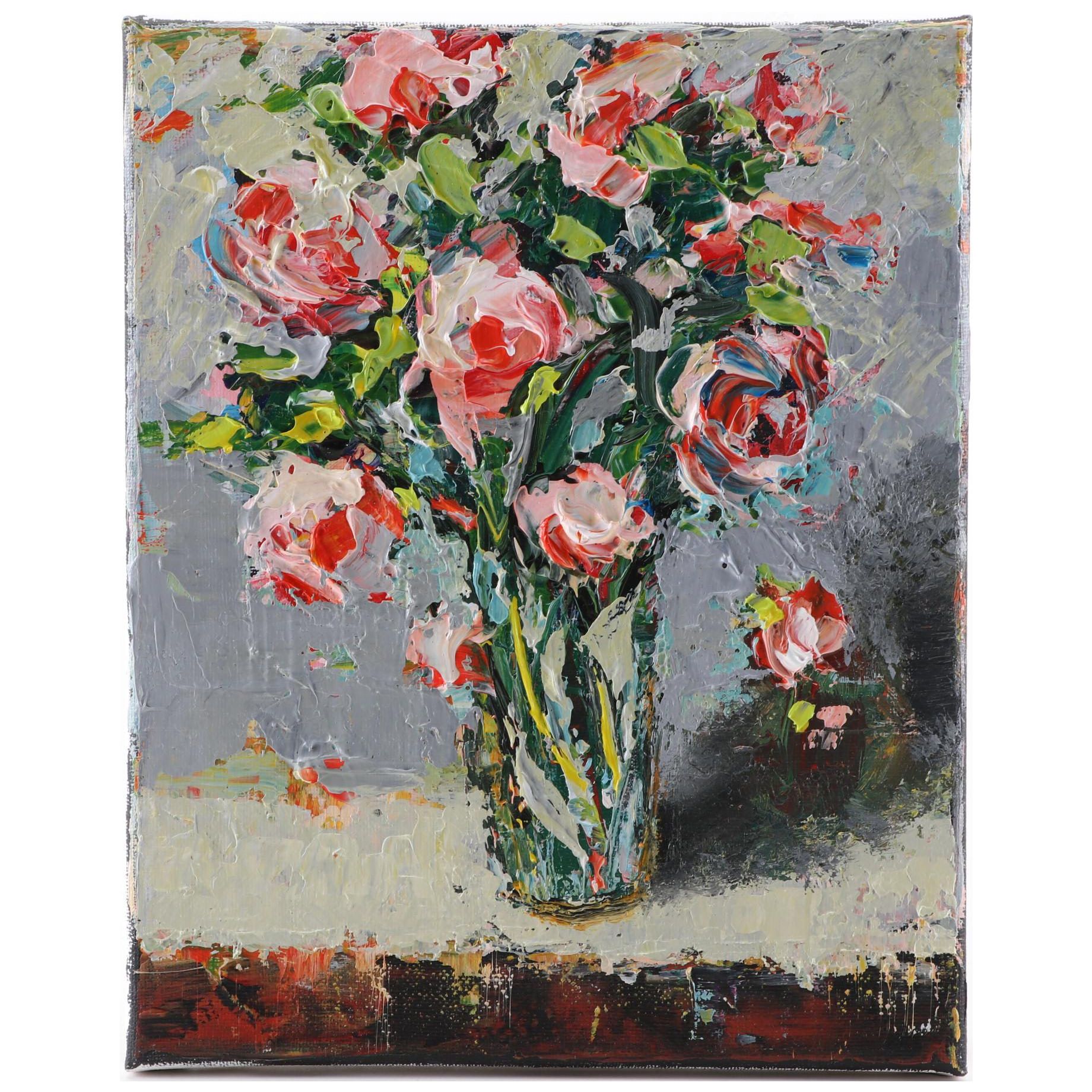 Amelia Colne Floral Still Life Acrylic Painting | EBTH