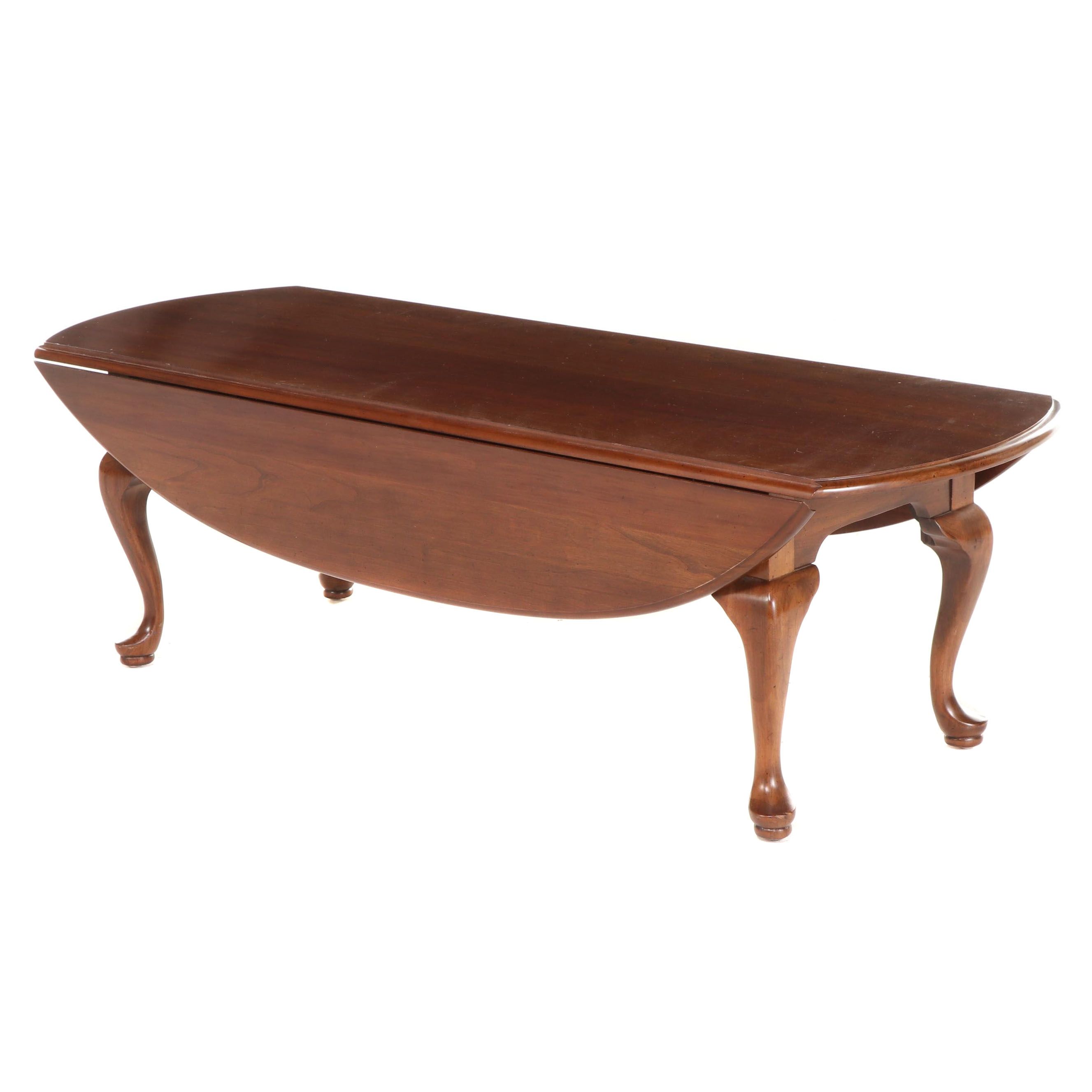 Queen Anne Style Cherry Drop-Leaf Coffee Table | EBTH