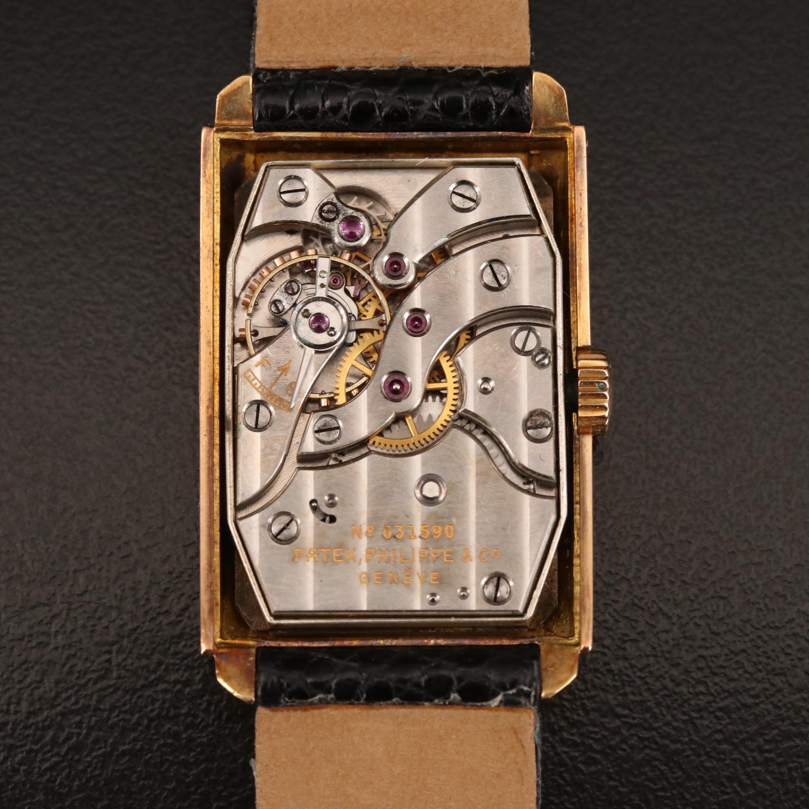 Vintage Patek Philippe 18K Tank Shaped Watch | EBTH