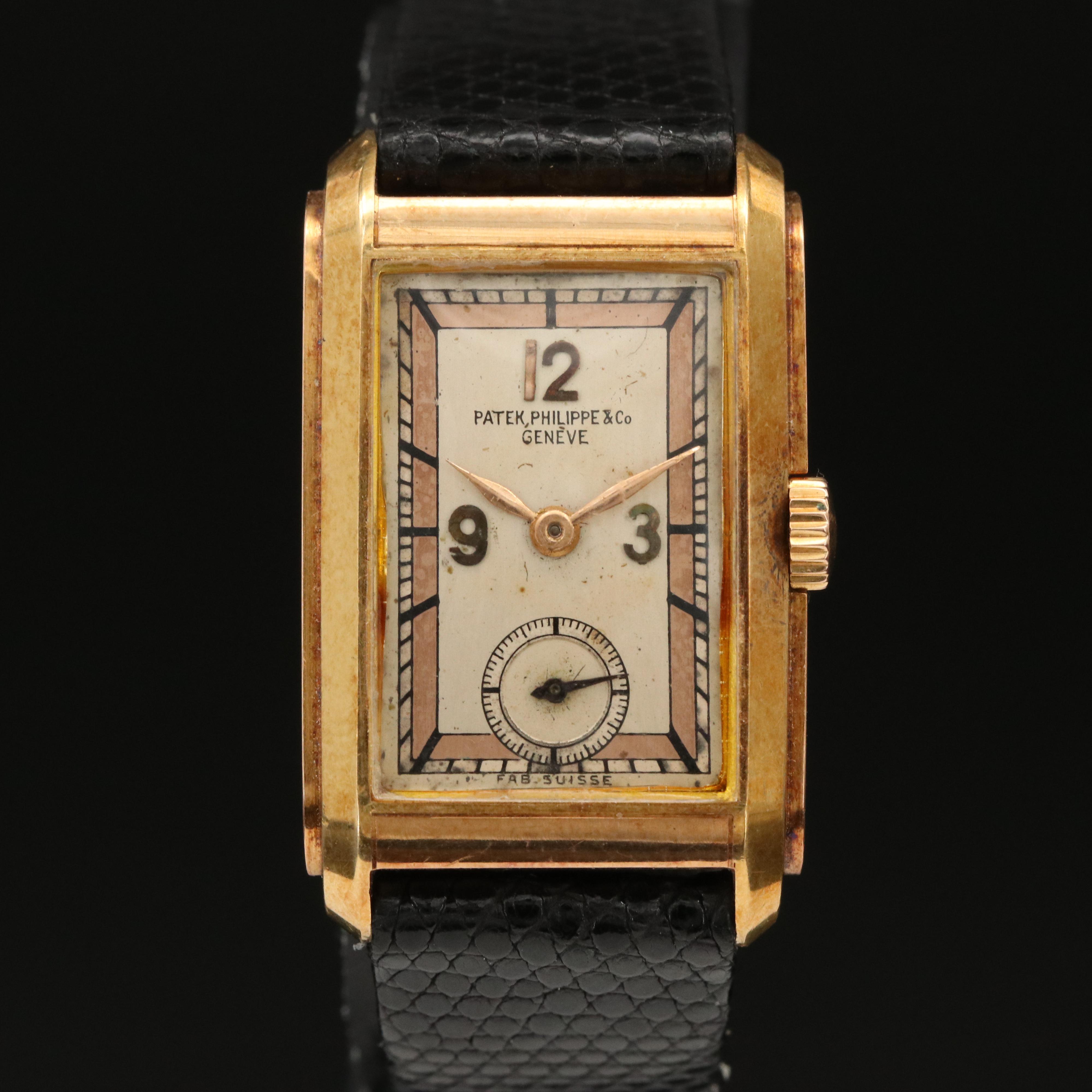 Vintage Patek Philippe 18K Tank Shaped Watch | EBTH