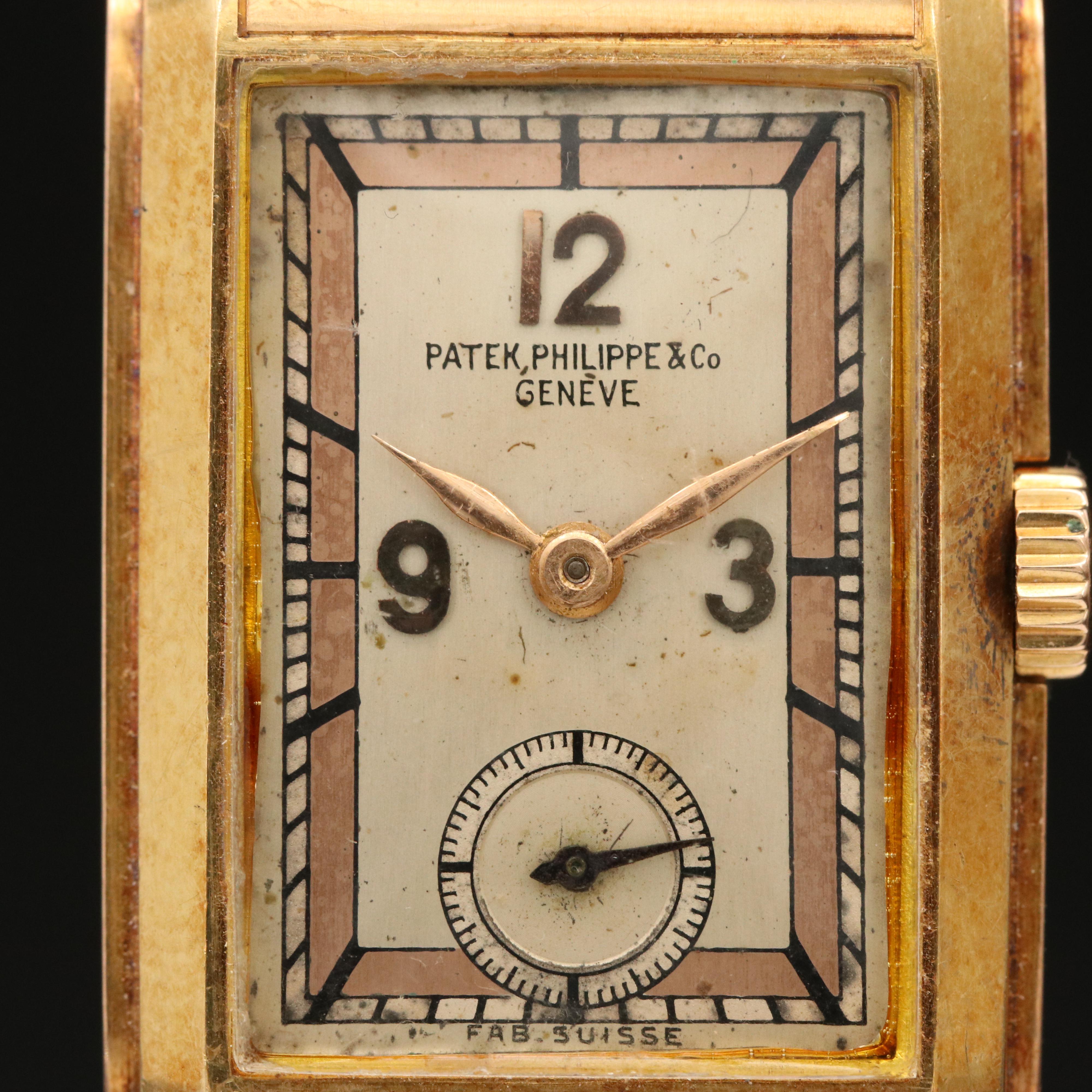 Vintage Patek Philippe 18K Tank Shaped Watch | EBTH
