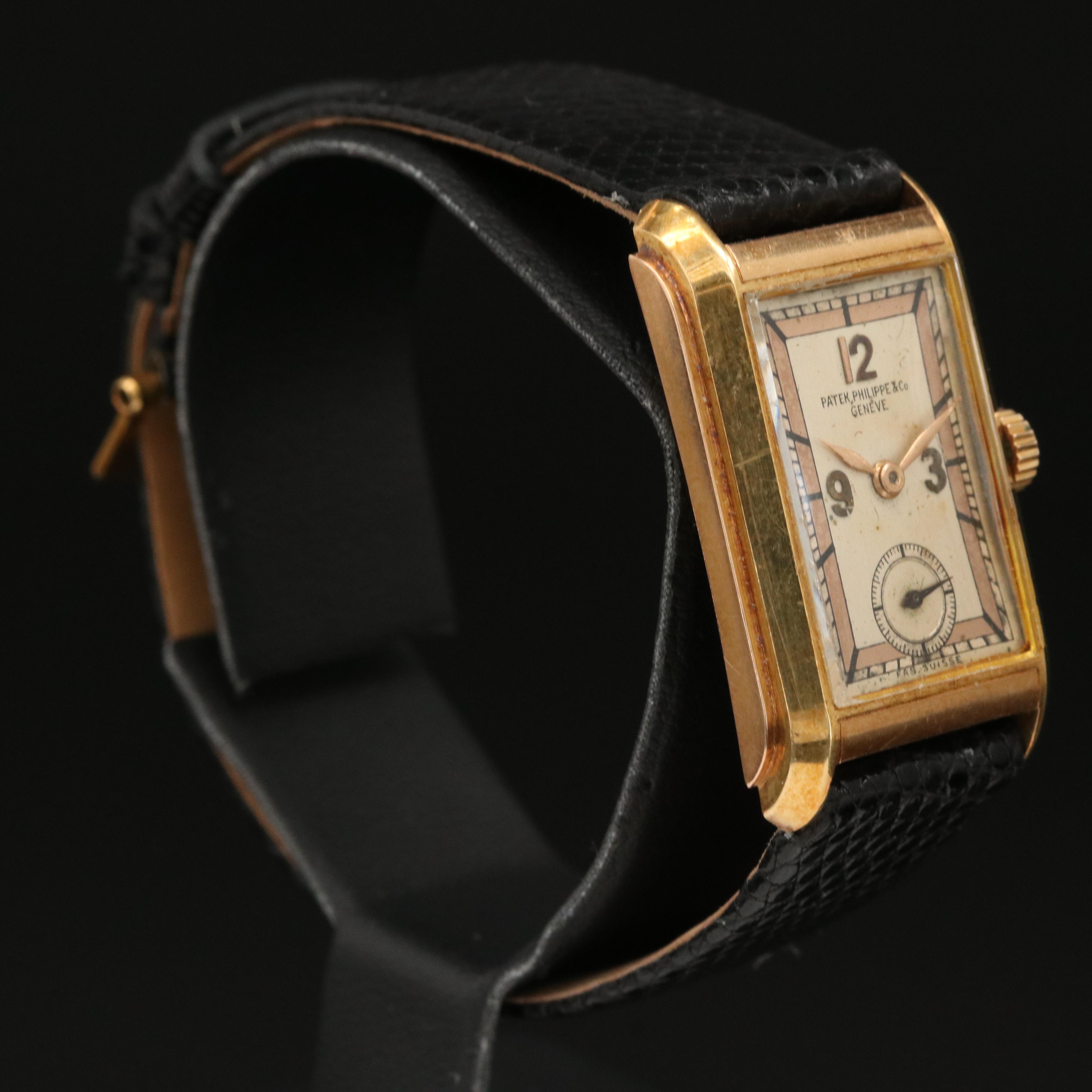 Vintage Patek Philippe 18K Tank Shaped Watch | EBTH