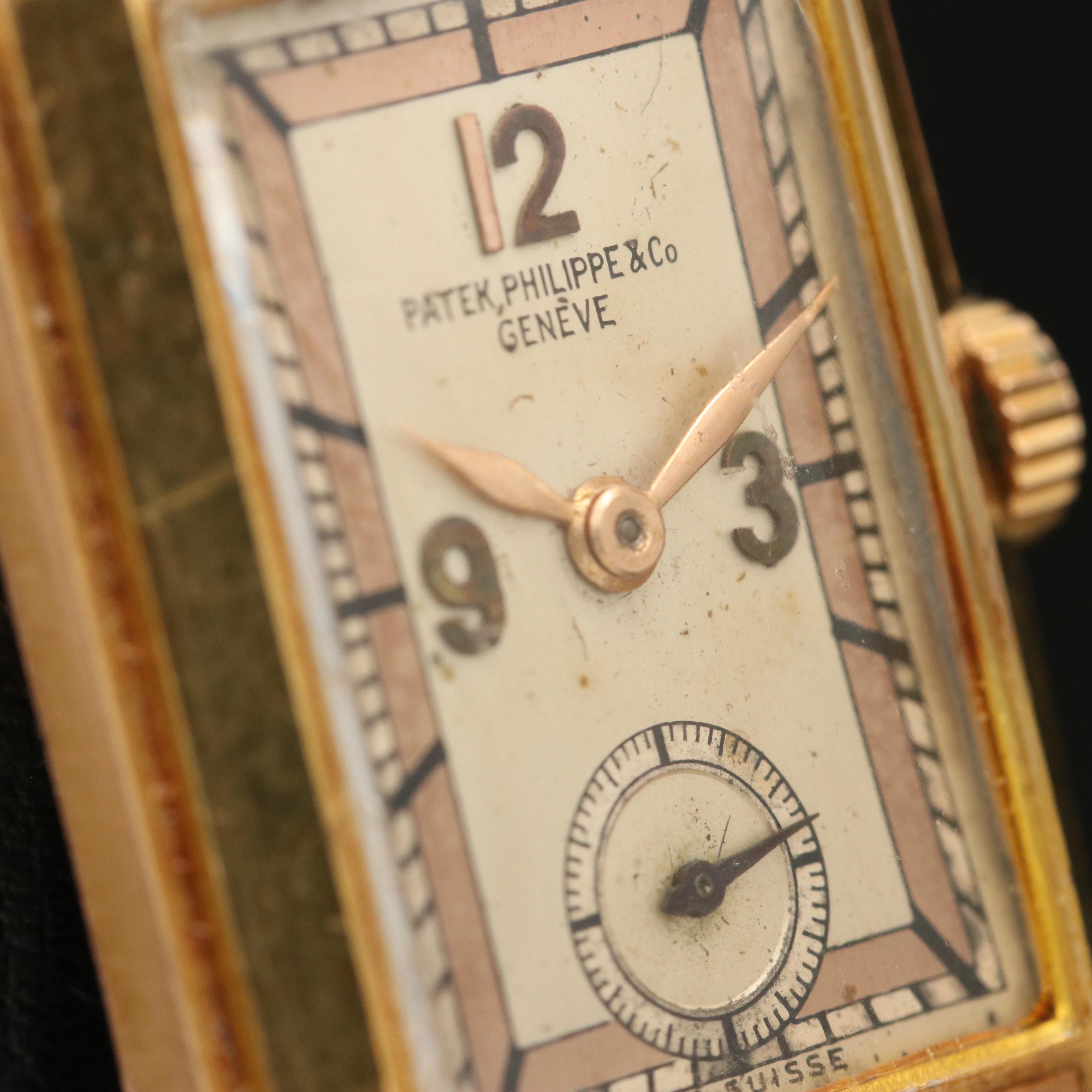 Vintage Patek Philippe 18K Tank Shaped Watch | EBTH