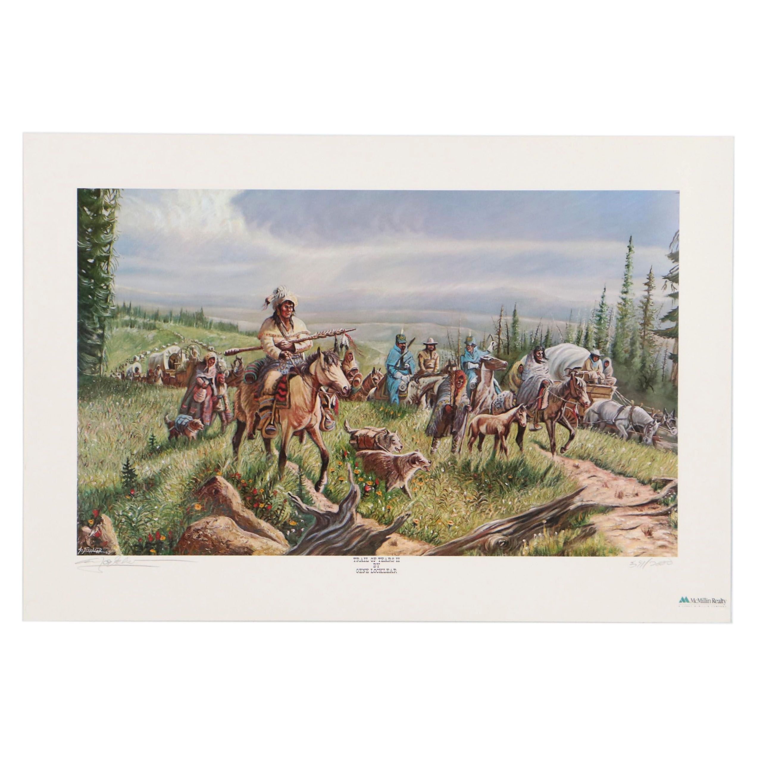 Gene Locklear Offset Lithograph "Trail of Tears II" | EBTH