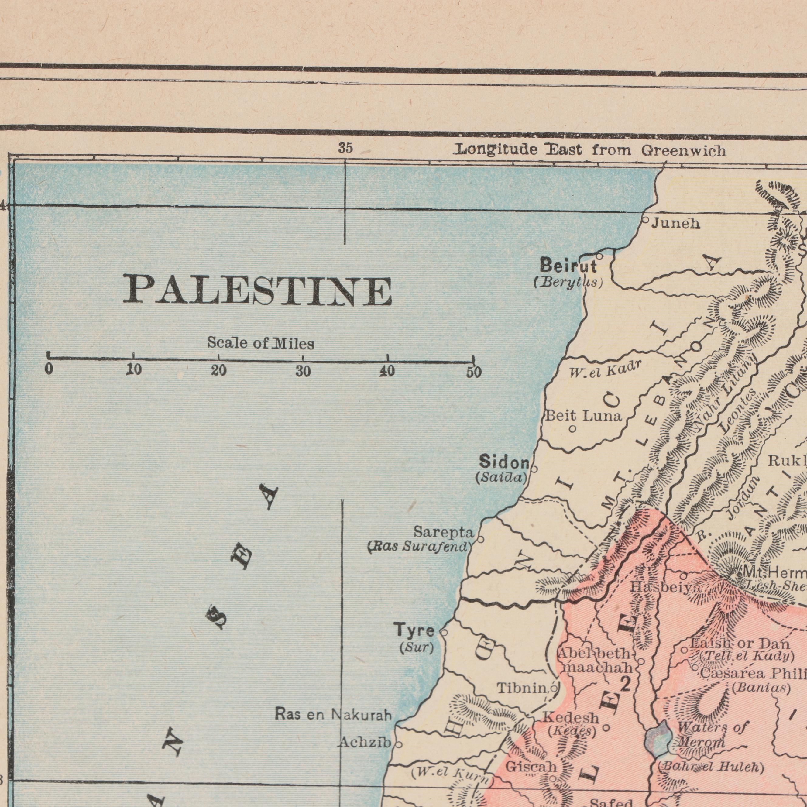 Mast, Crowell & Kirkpatrick Map of Palestine and Ancient Jerusalem ...