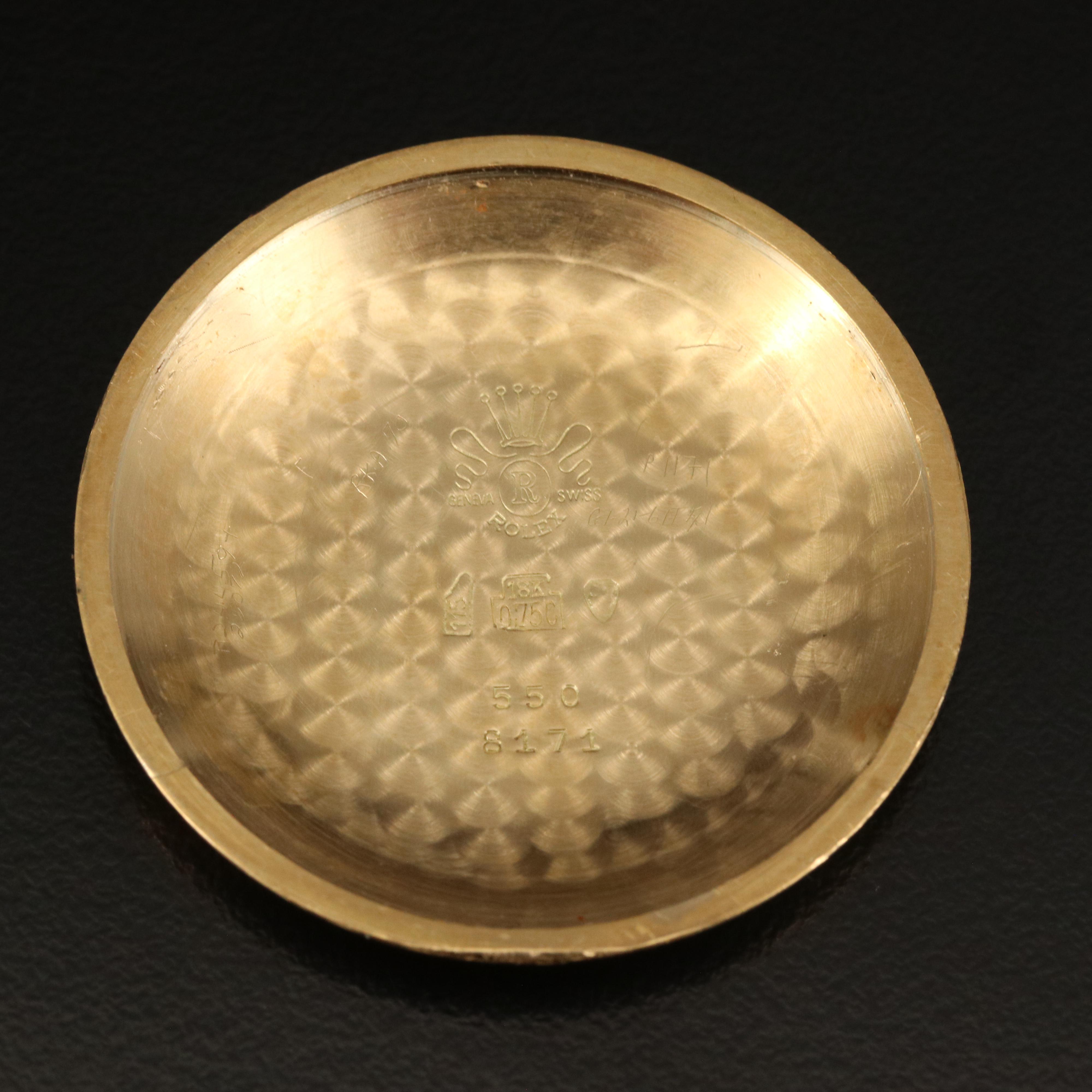 18K Rolex "Padellone" Triple Date Moon Phase Automatic Wristwatch ...