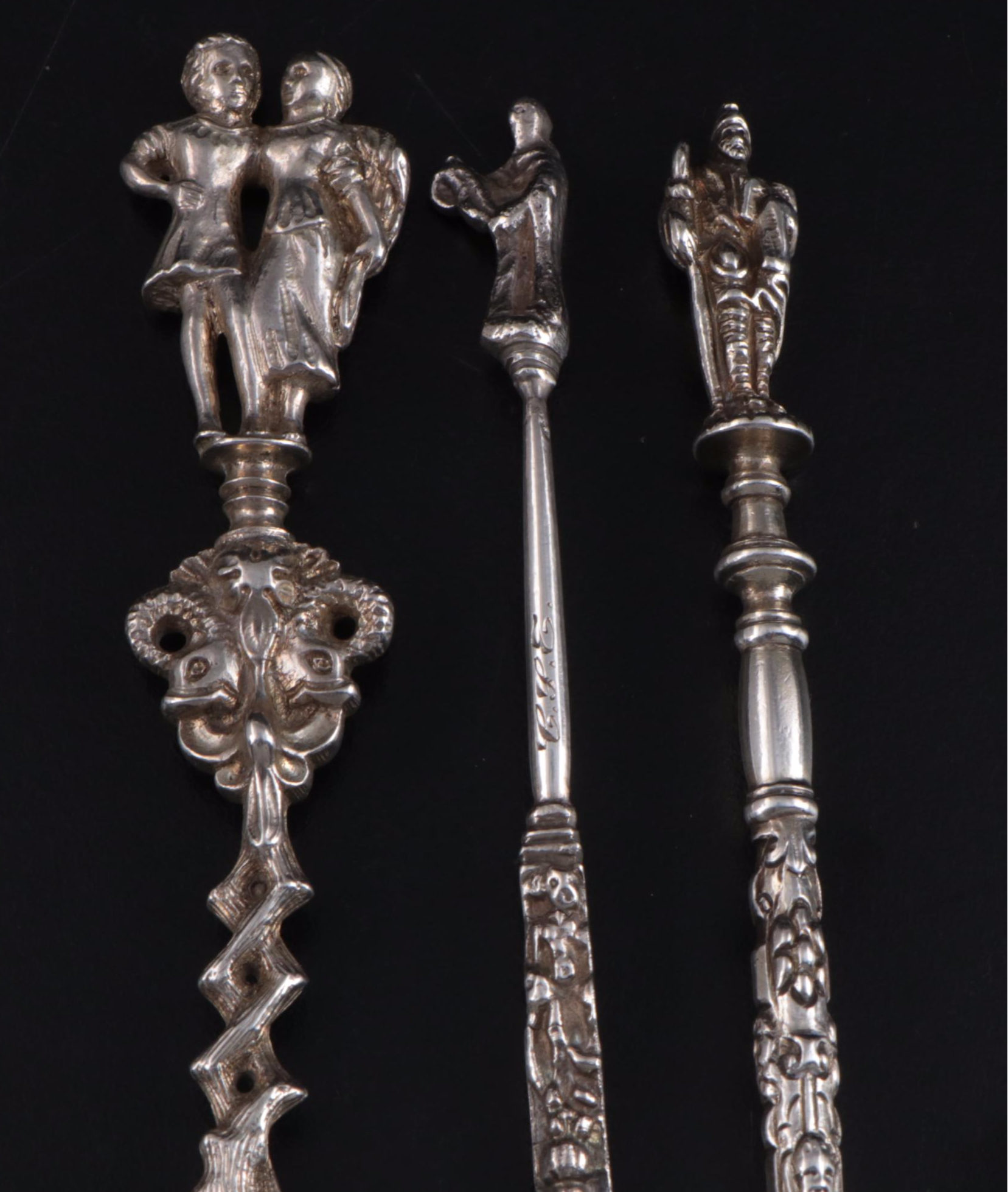 Dutch and Danish 833 and Sterling Silver Apostle Spoons, Late 18th and ...