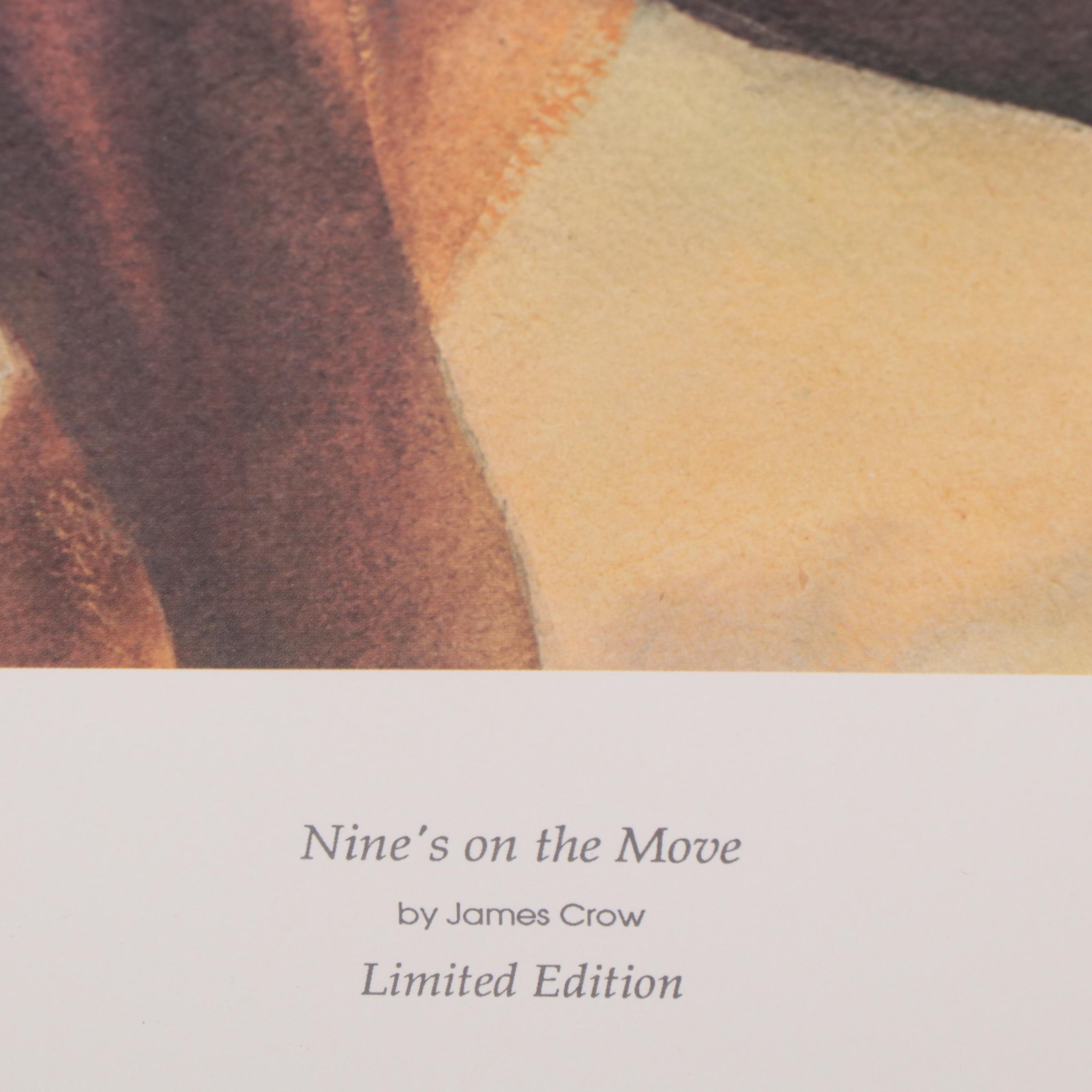 James Crow Offset Lithograph "Nine's on the Move," 1988 | EBTH