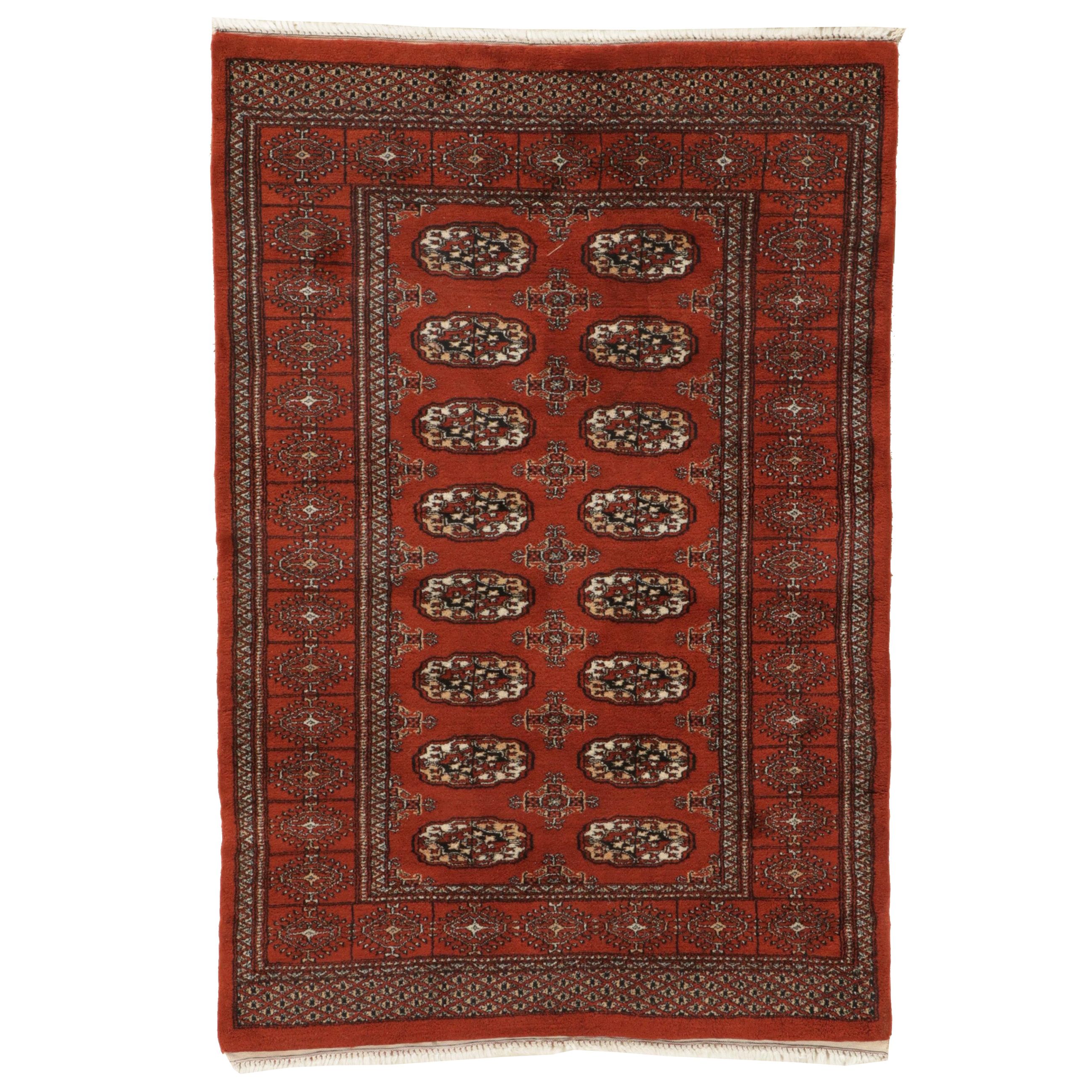4'2 x 6'3 Hand-Knotted Pakistani Bokhara Area Rug | EBTH